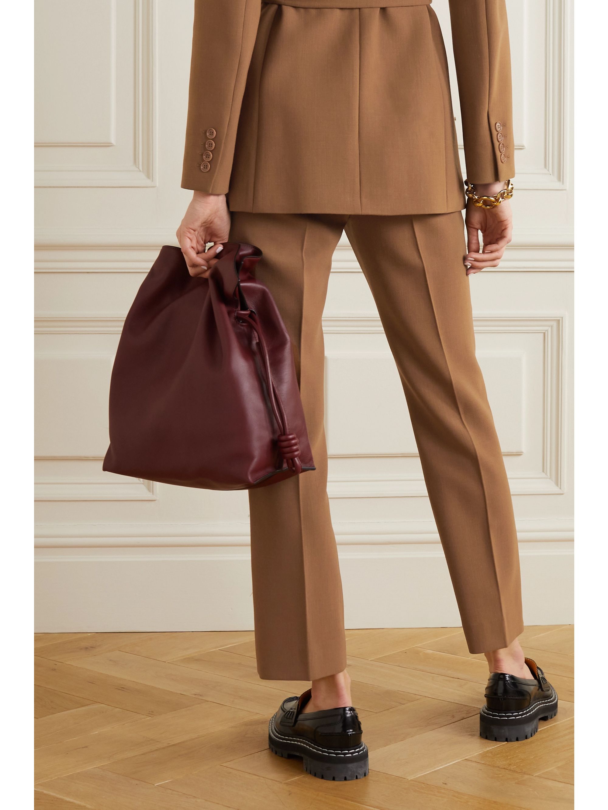 Camel Micenea wool-blend crepe straight-leg pants | MAX MARA | NET-A-PORTER