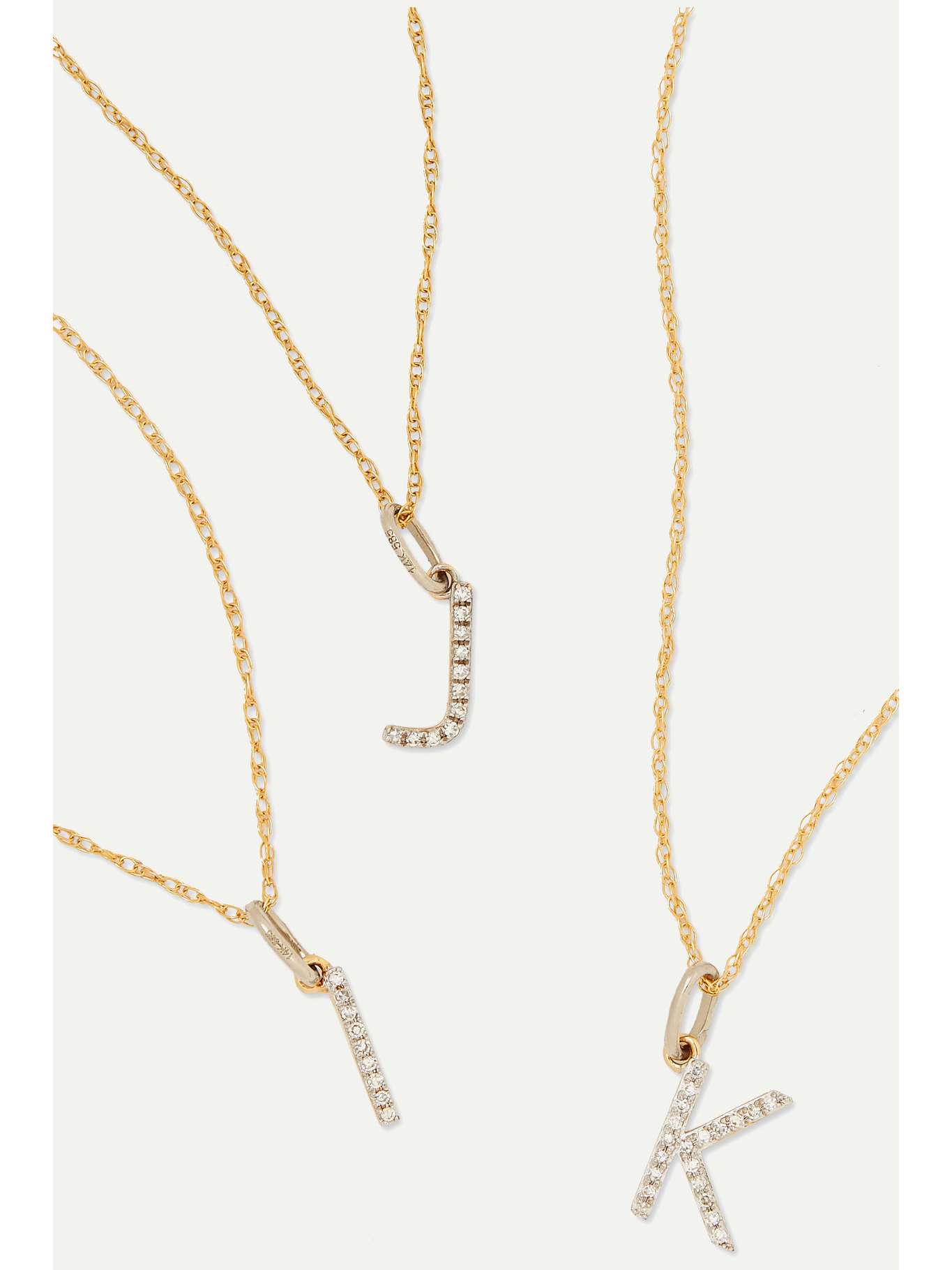 STONE AND STRAND Alphabet 14-karat gold diamond necklace | NET-A-PORTER