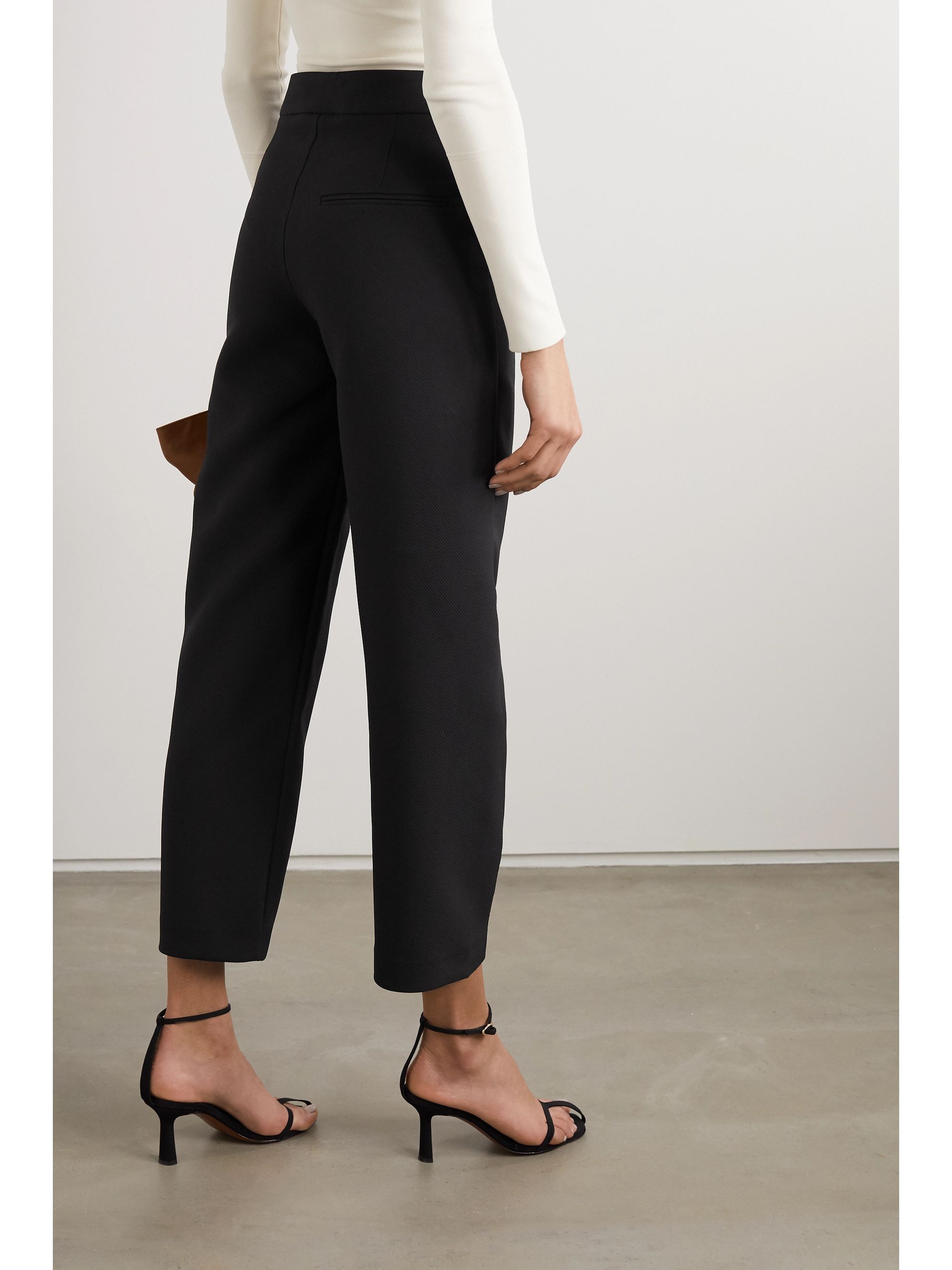 Black Novara cropped drill straight-leg pants | TOTÊME | NET-A-PORTER
