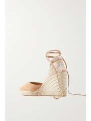 CASTAÑER + NET SUSTAIN Carina 80 suede wedge espadrilles | NET-A-PORTER