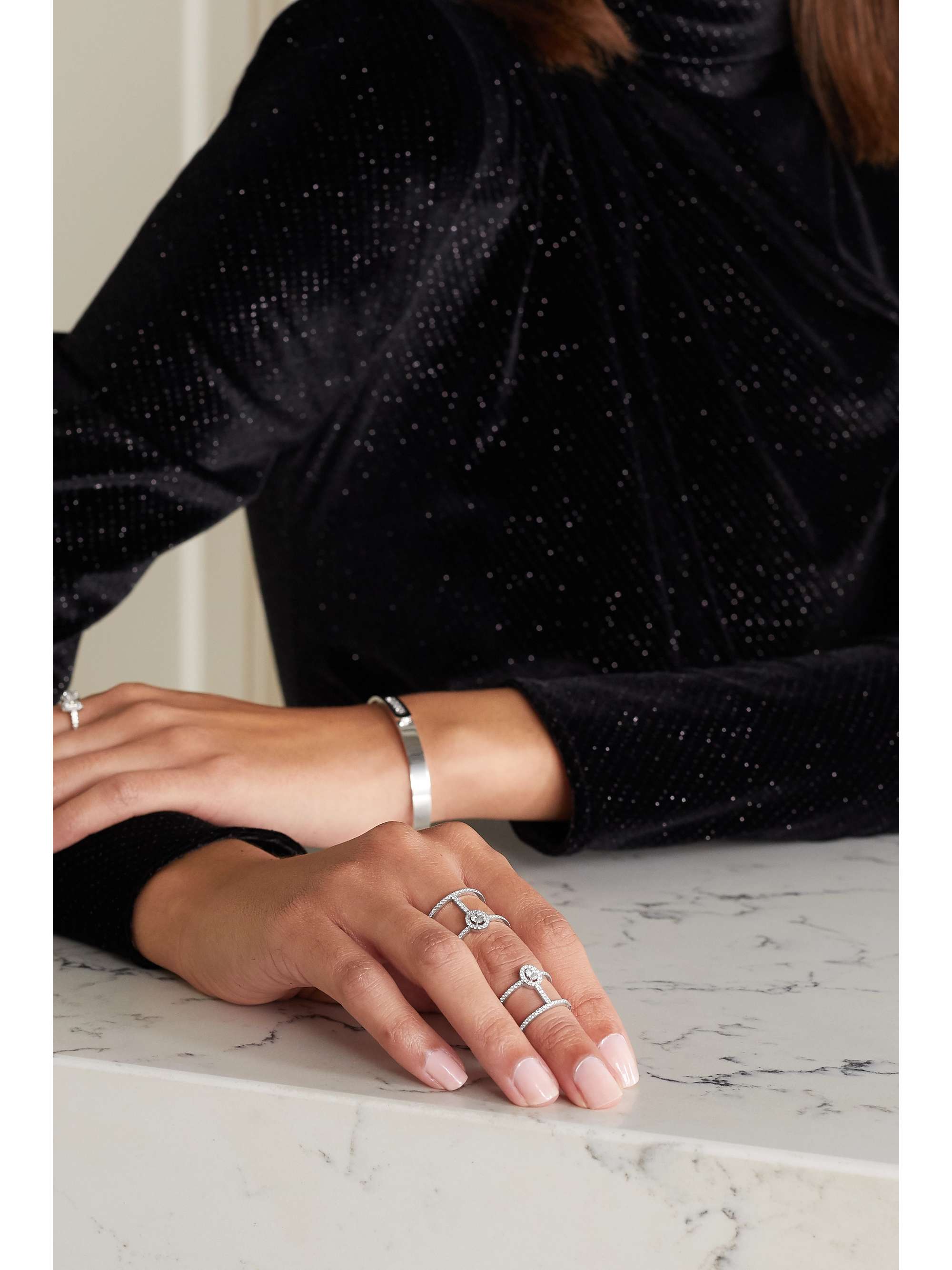 MESSIKA Glam'Azone 18-karat white gold diamond ring | NET-A-PORTER