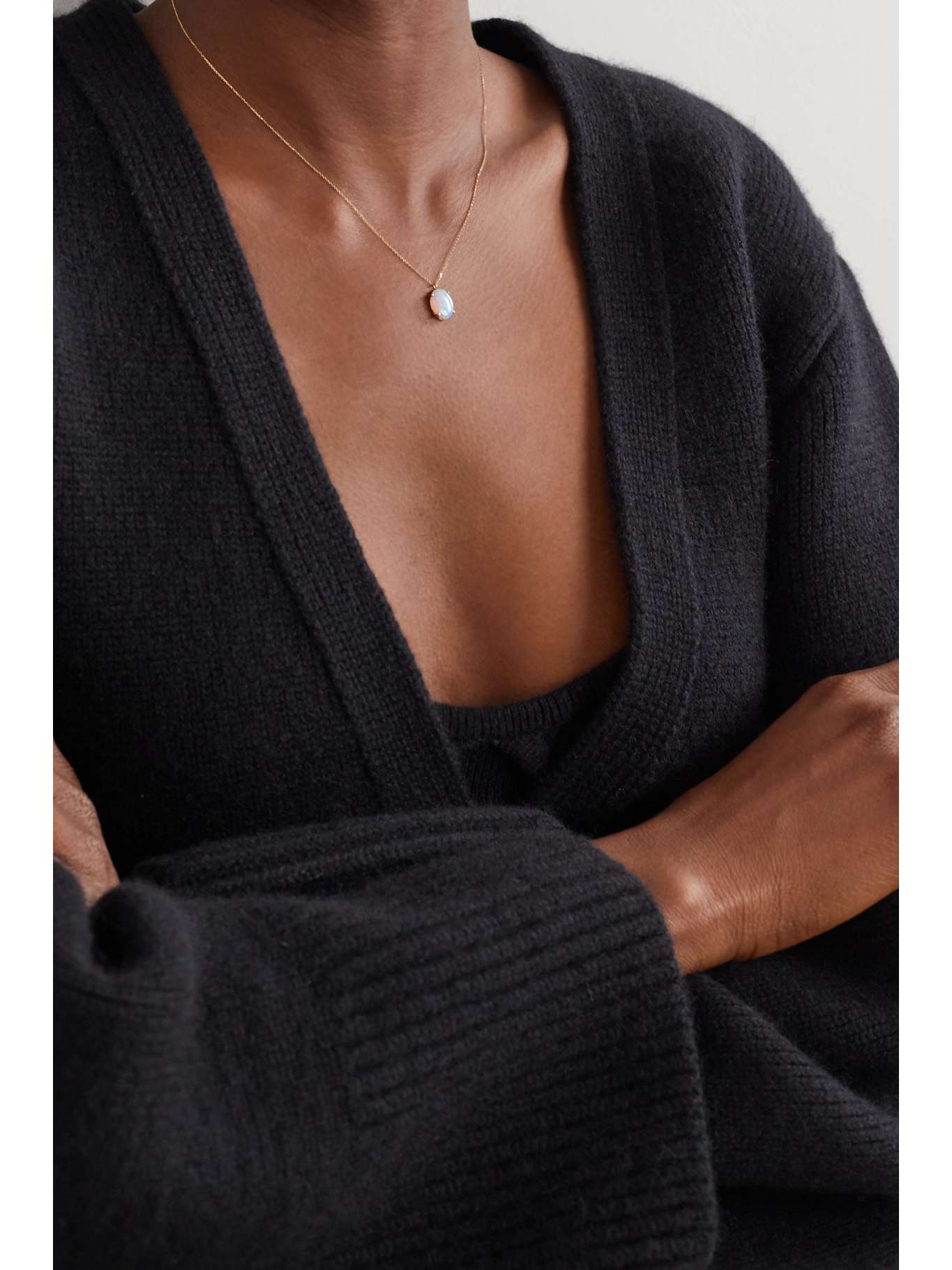 Gold 14-karat gold opal necklace | WWAKE | NET-A-PORTER
