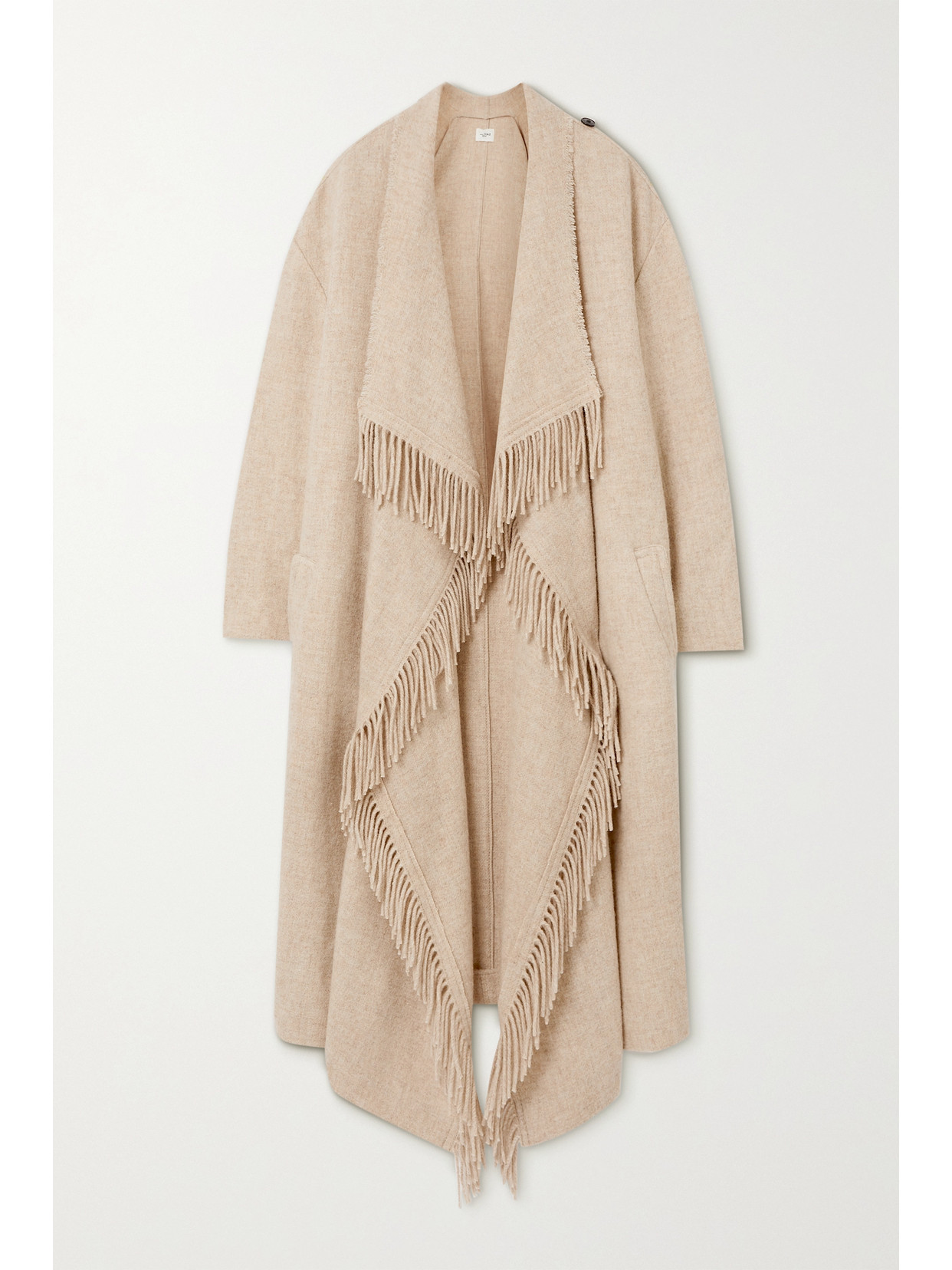 Isabel Marant Étoile Fleming Oversized Fringed Wool-blend Coat In Ecru ...