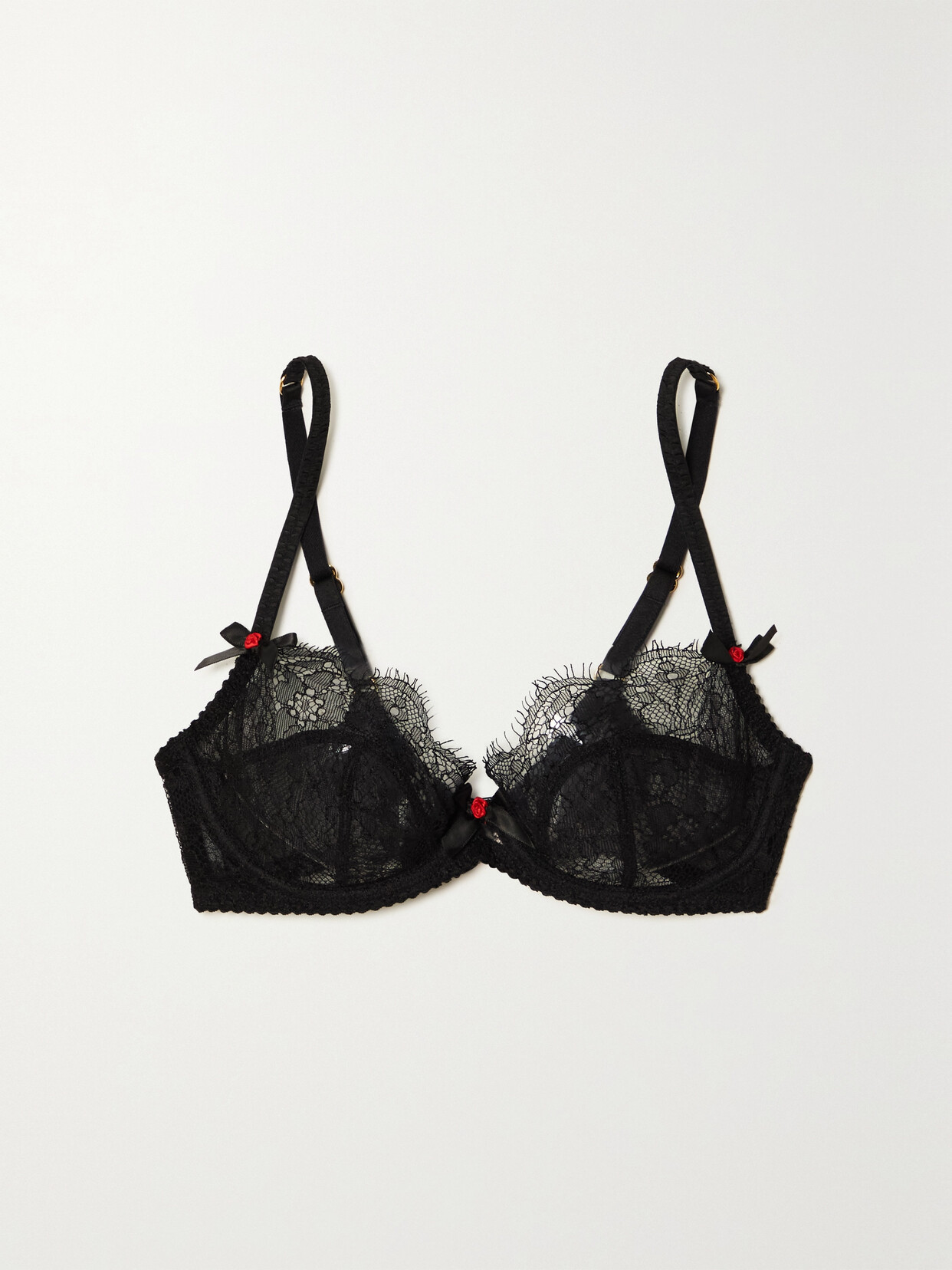 Agent Provocateur Lorna Leavers Lace And Satin Underwired Soft-cup Bra ...