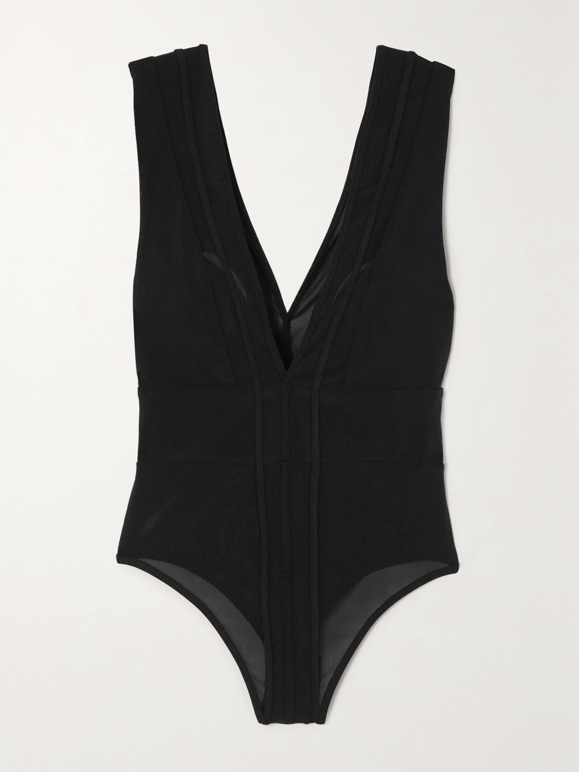 Black Taia stretch-mesh bodysuit | GAUGE81 | NET-A-PORTER