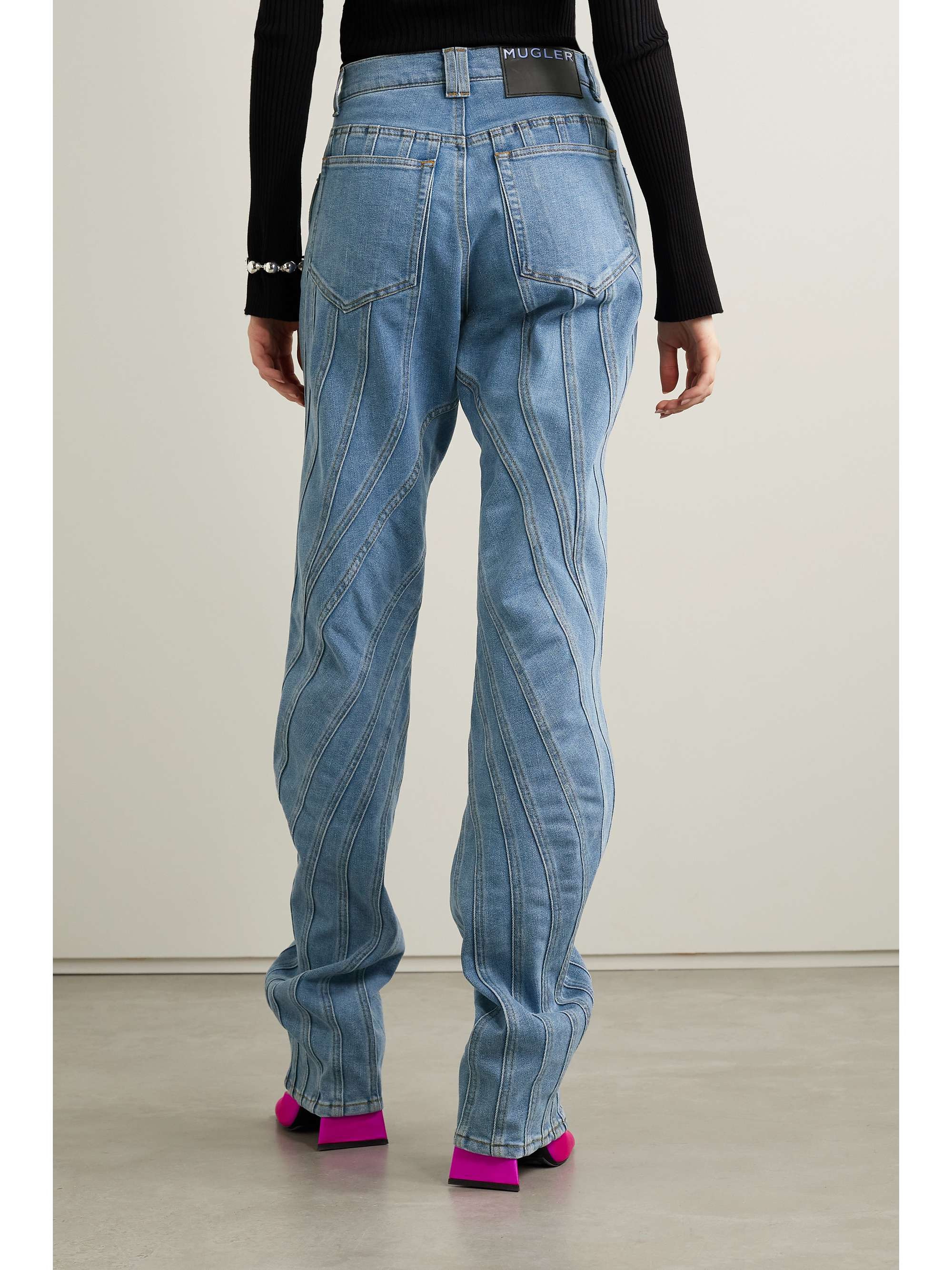 MUGLER Mid-rise straight-leg jeans | NET-A-PORTER JP