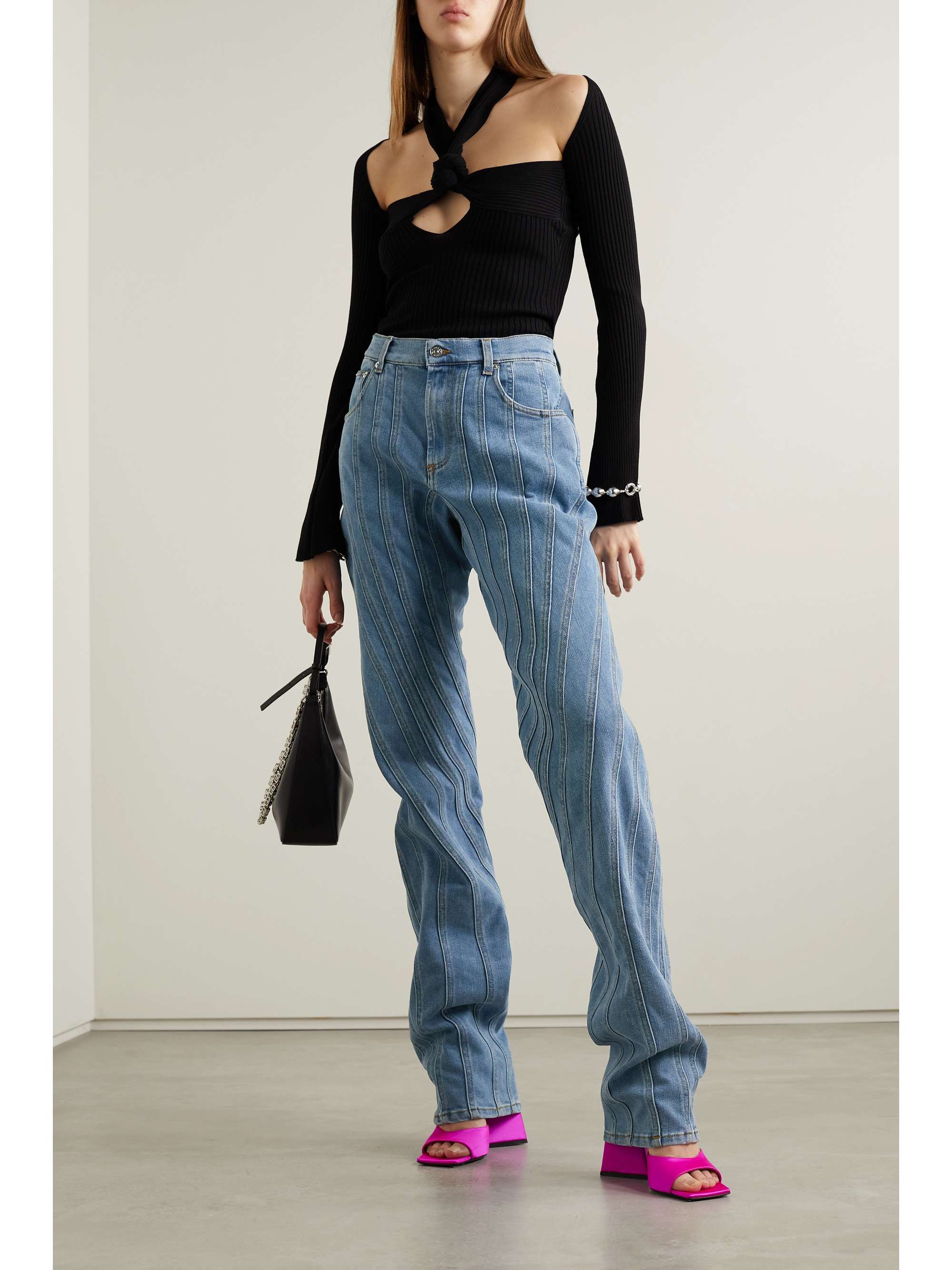 MUGLER Mid-rise straight-leg jeans | NET-A-PORTER JP
