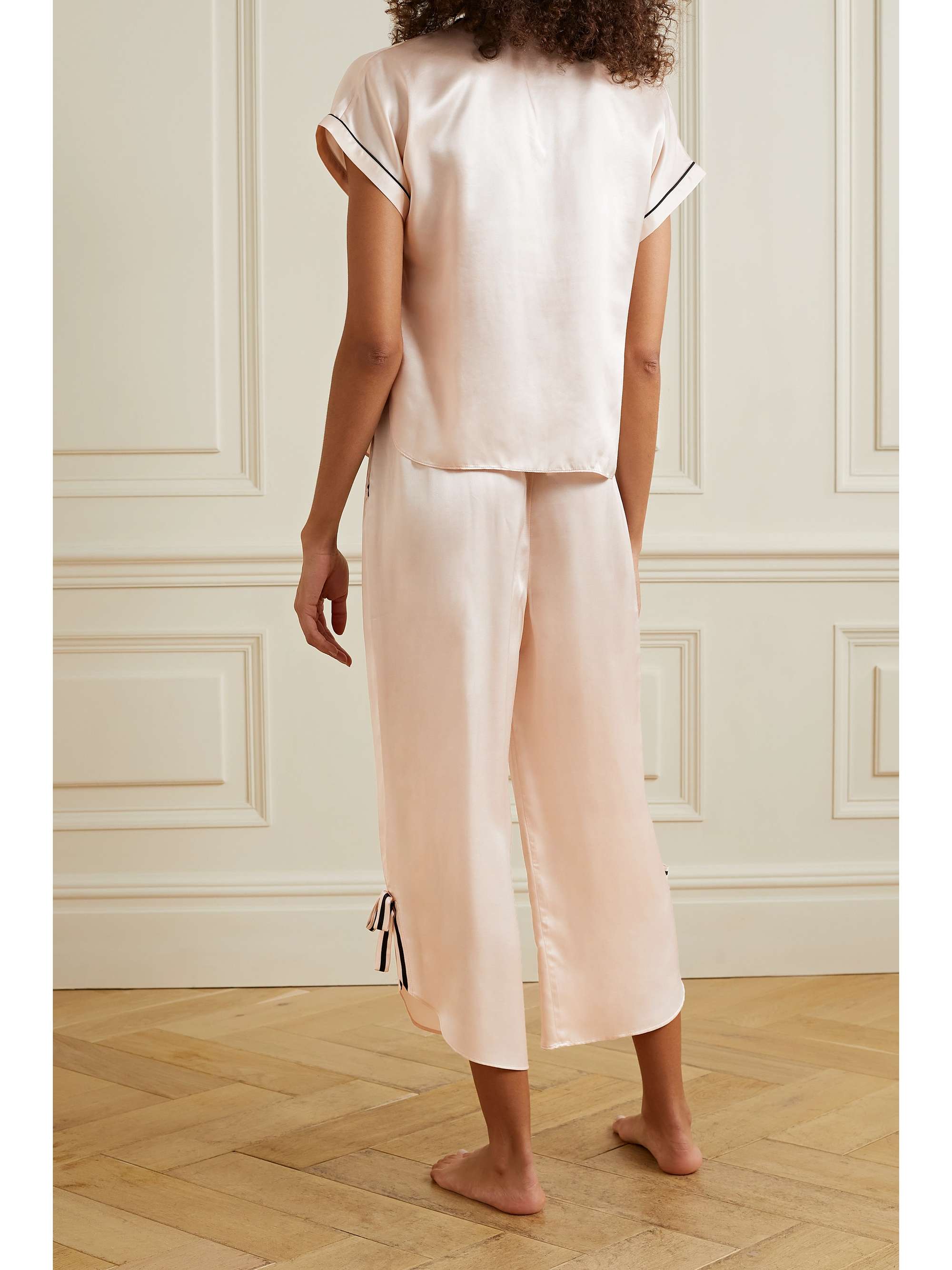 Morgan Lane Joanie Margot Satin Pajama Set Net A Porter