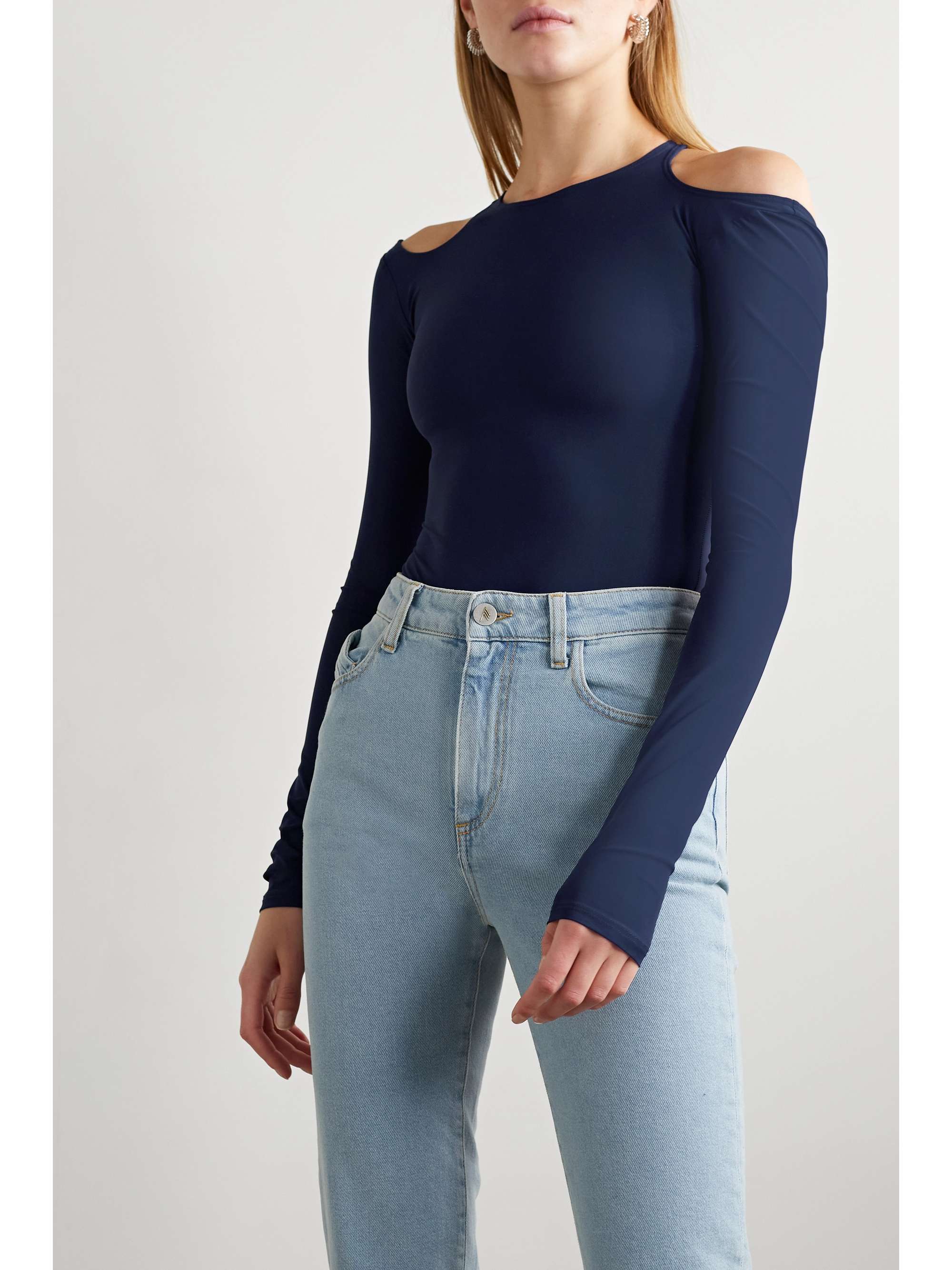 Alix Nyc Zoe Cutout Stretch Jersey Thong Bodysuit Net A Porter
