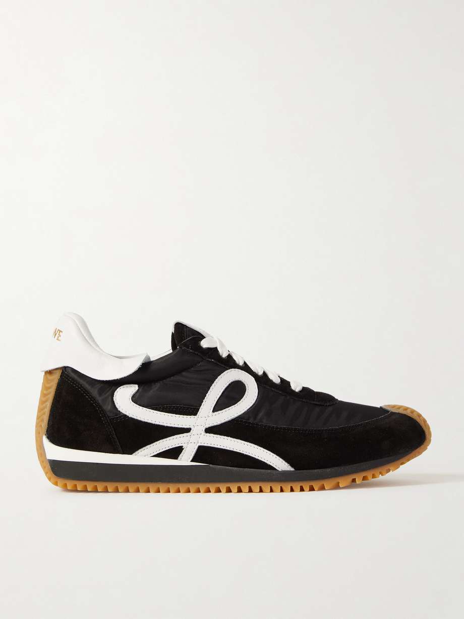 LOEWE Flow logo-appliquéd leather and shell sneakers | NET-A-PORTER