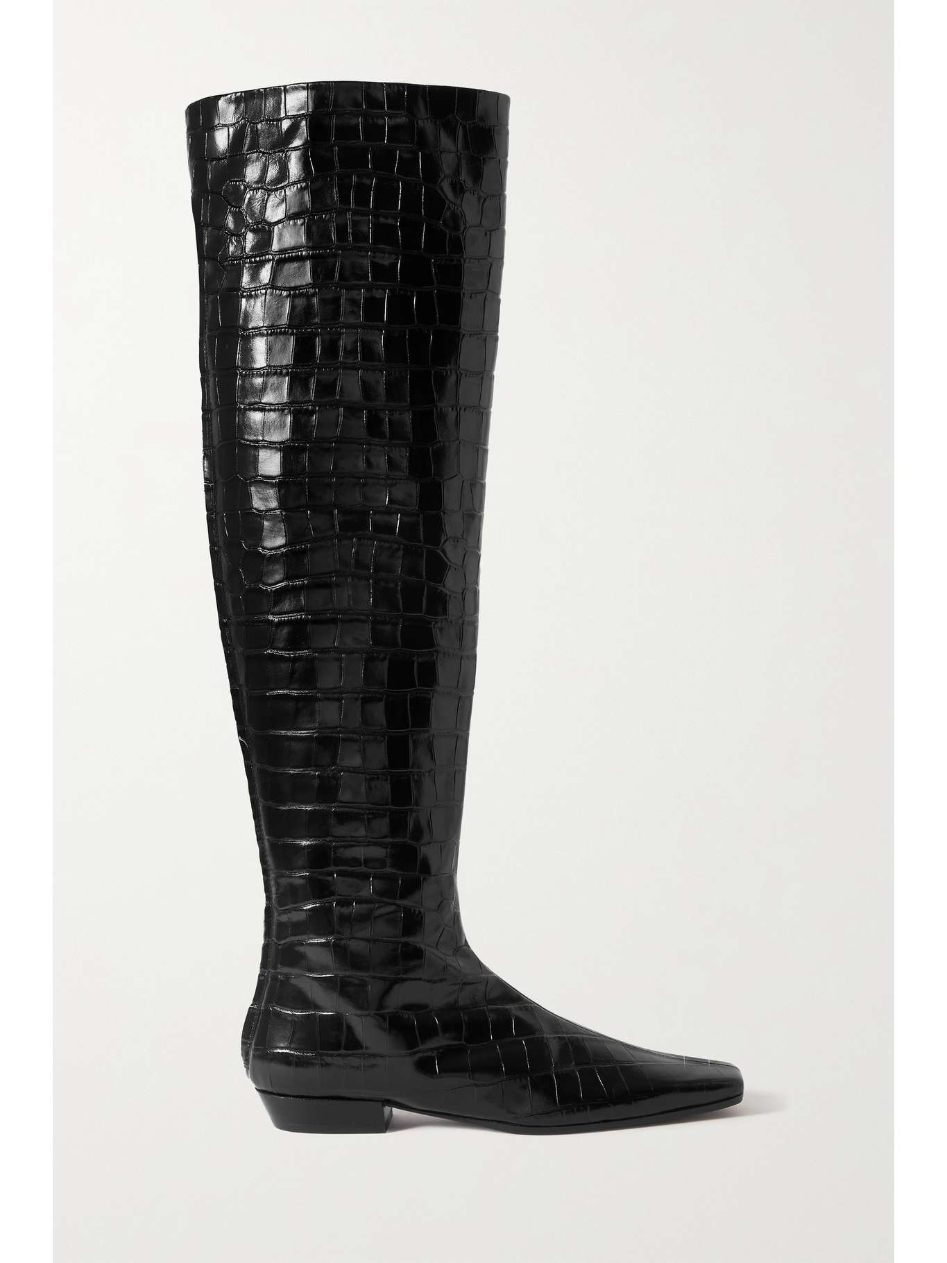 TOTEME Croc-effect leather over-the-knee boots | NET-A-PORTER