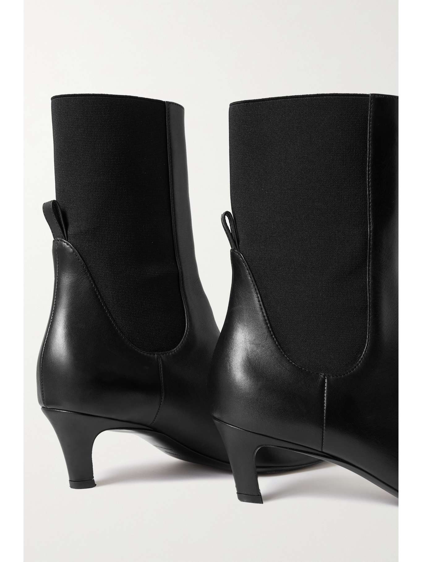 Black The Mid Heel leather ankle boots | TOTEME | NET-A-PORTER