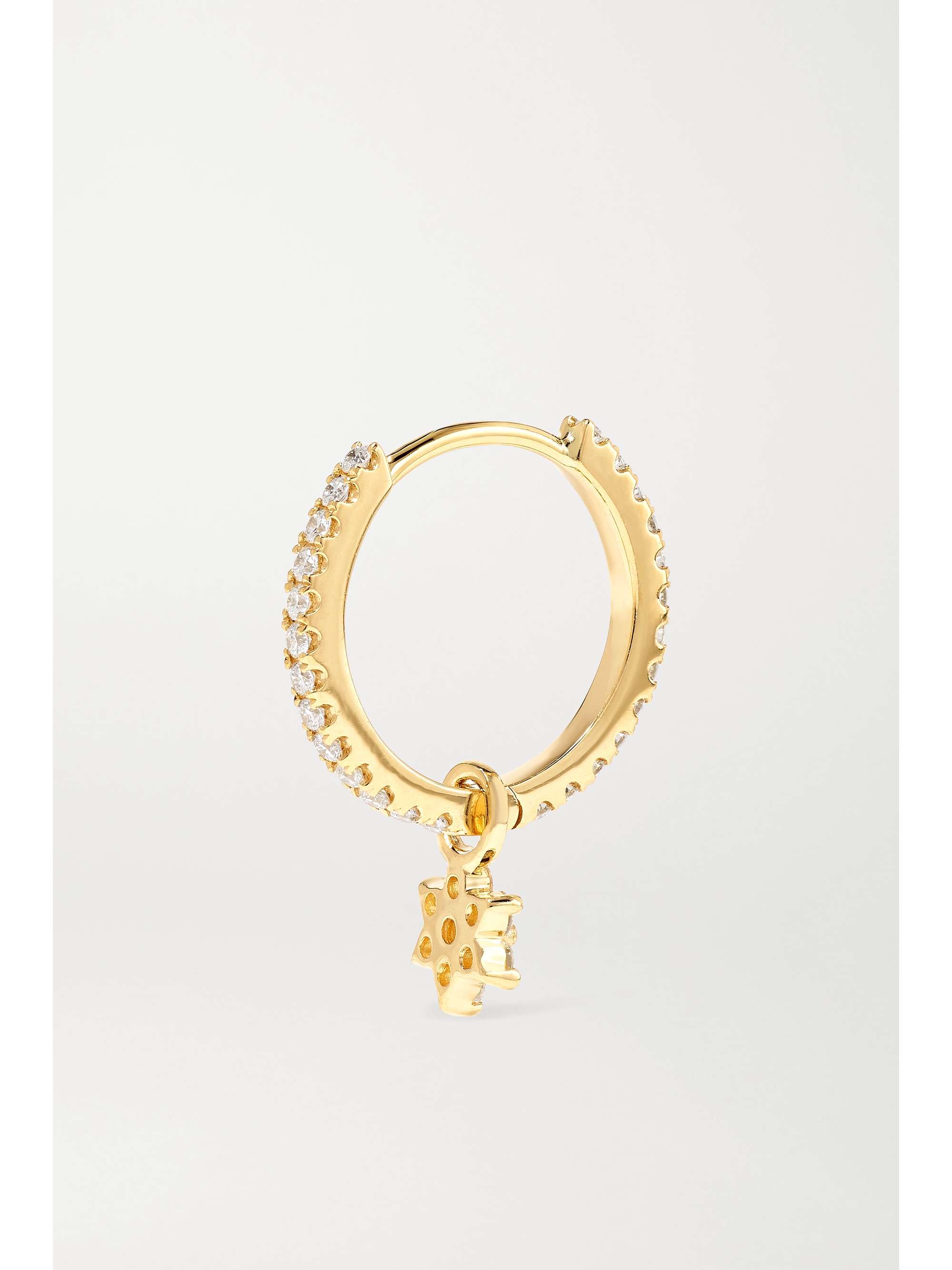 MARIA TASH Eternity + Flower 9.5mm 18-karat gold diamond earring | NET ...