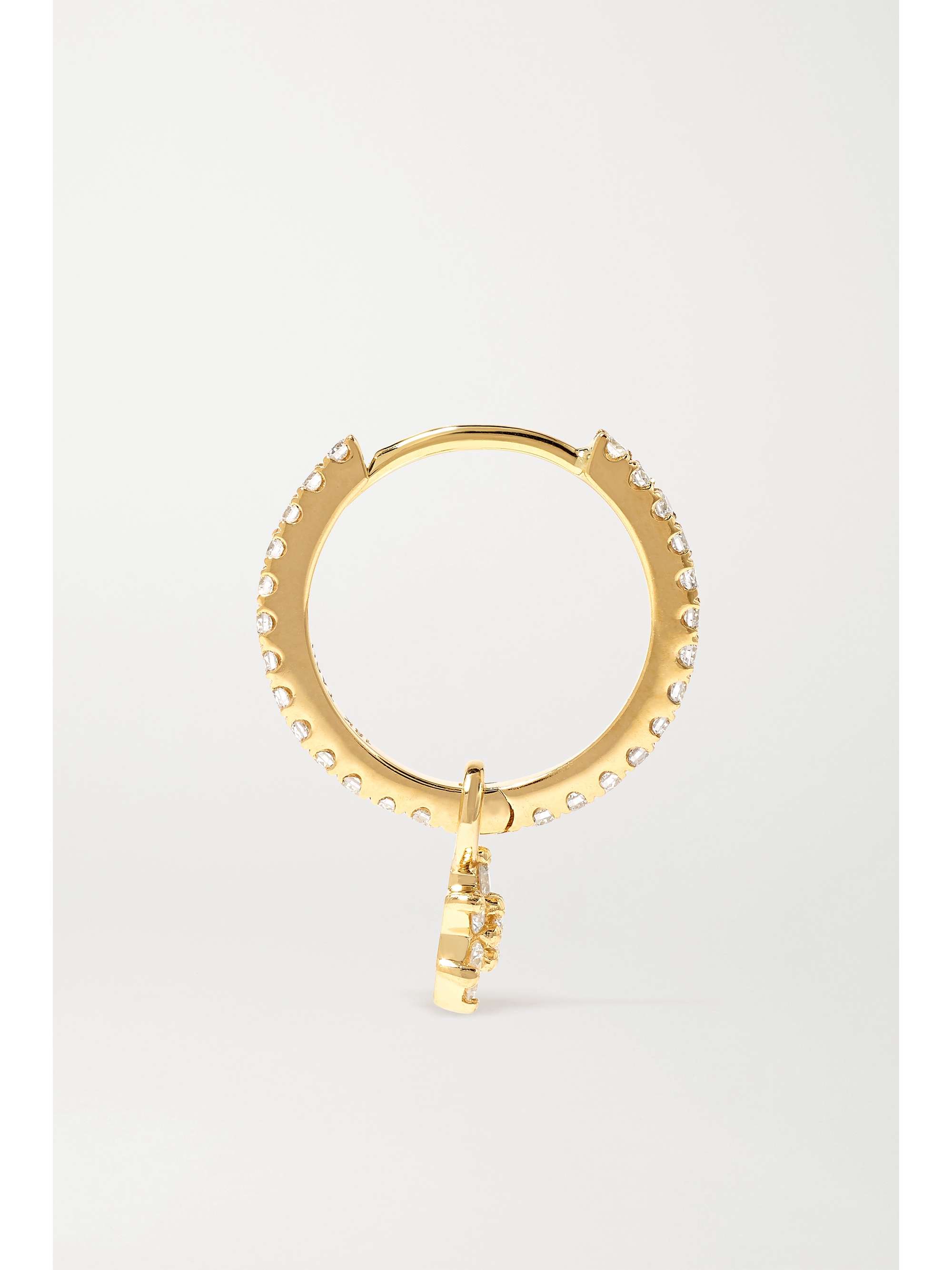 MARIA TASH Eternity + Flower 9.5mm 18-karat gold diamond earring | NET ...