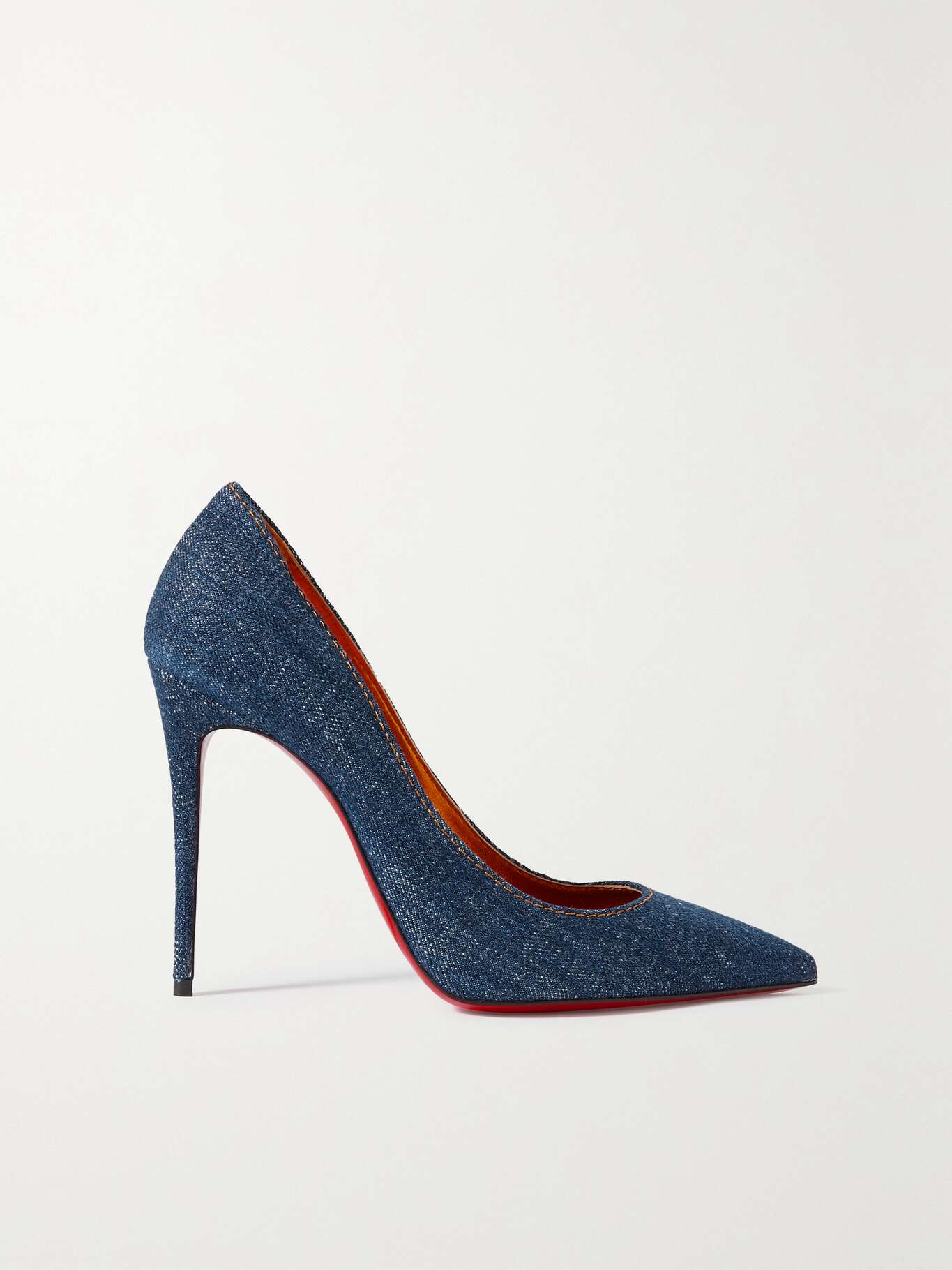 CHRISTIAN LOUBOUTIN Kate 100 denim pumps | NET-A-PORTER