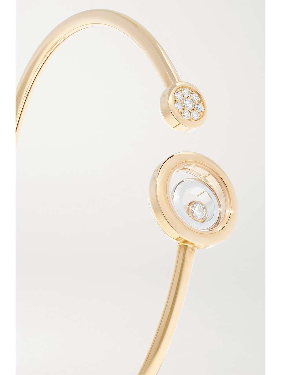 CHOPARD Happy Spirit 18-karat rose and white gold diamond cuff | NET-A ...