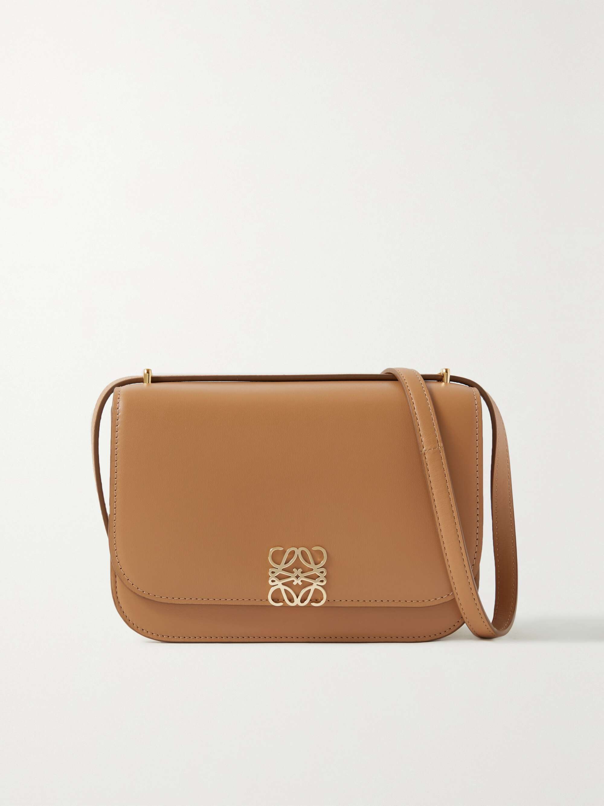 Sand Goya small leather shoulder bag | LOEWE | NET-A-PORTER