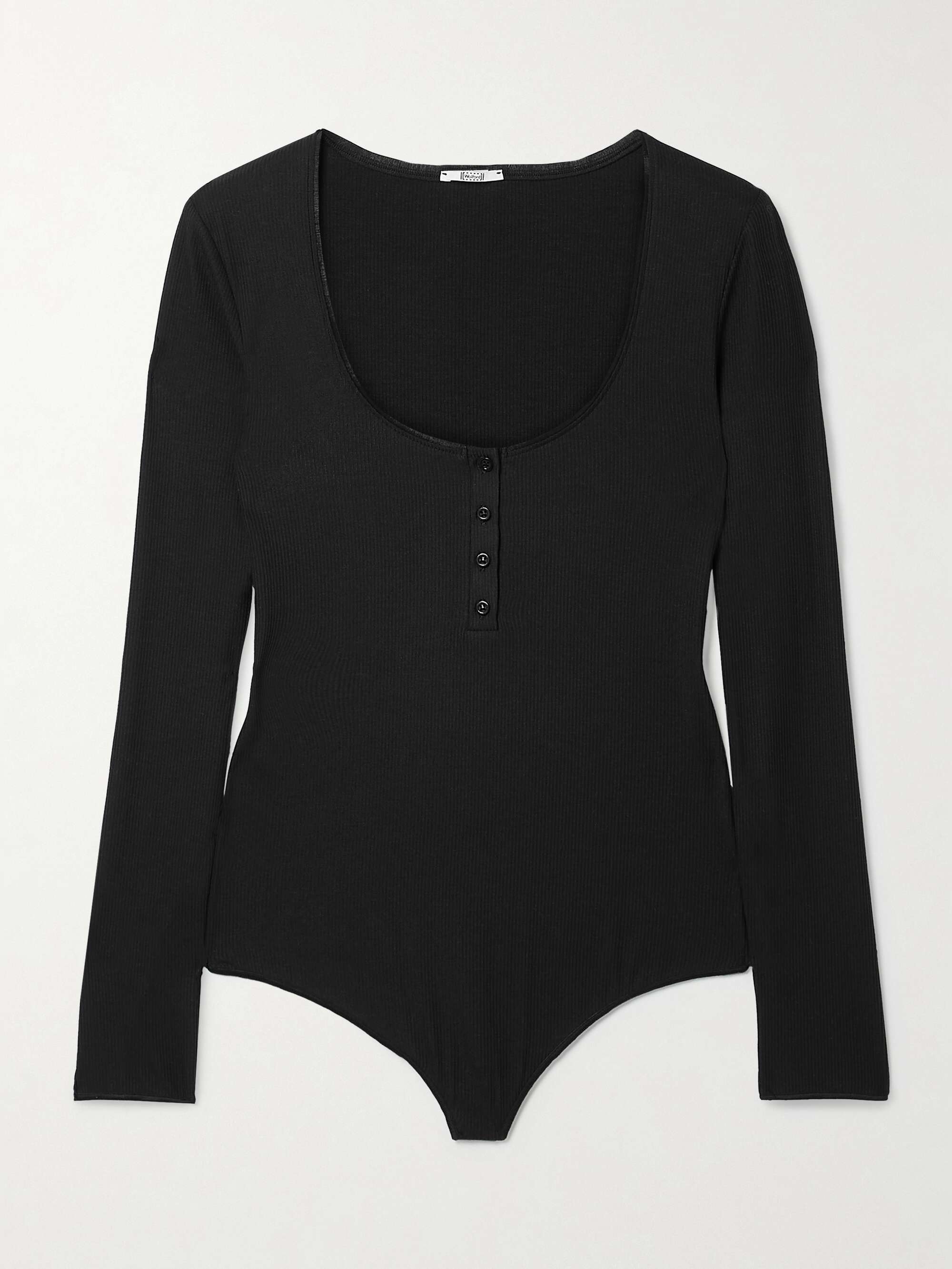 Wolford Henley Ribbed Stretch Modal Thong Bodysuit Net A Porter