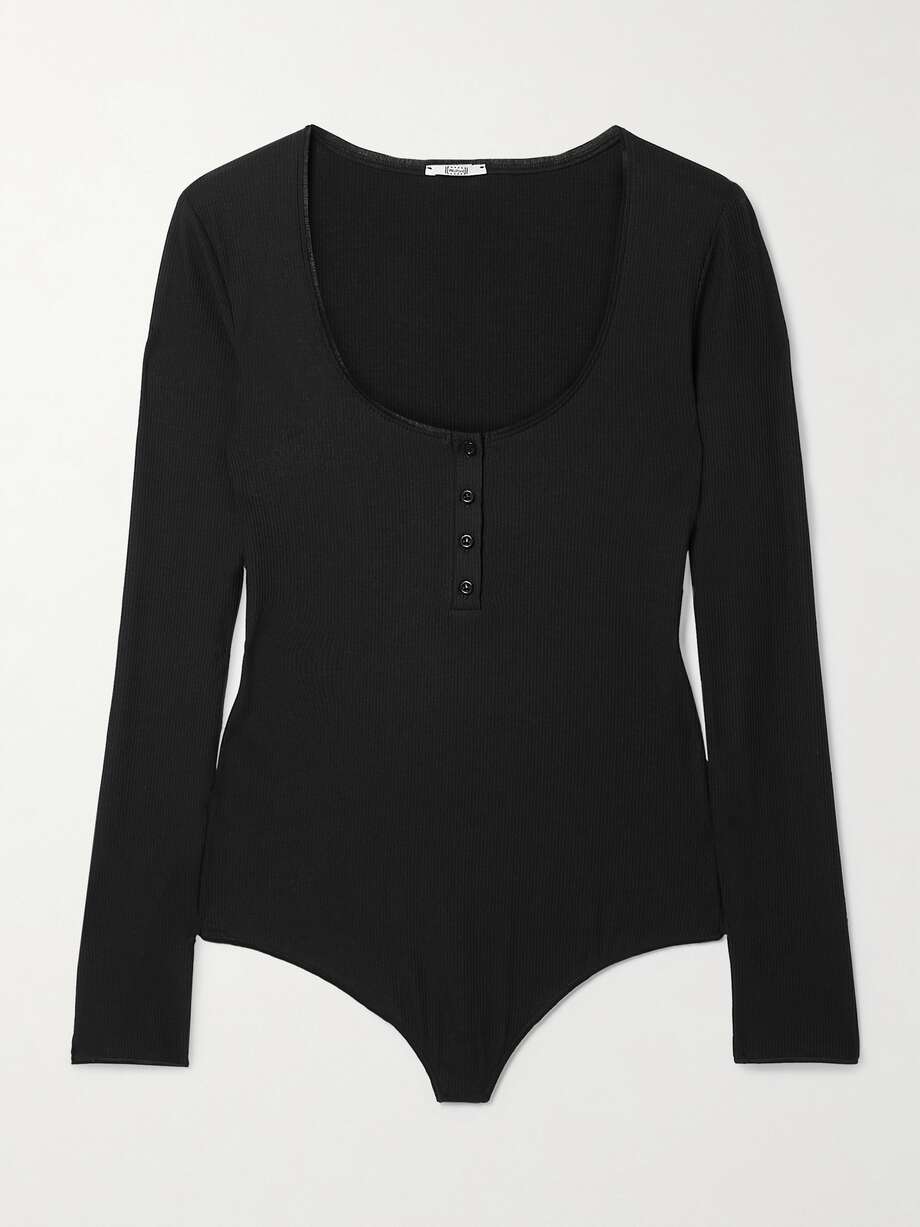 Wolford Henley Ribbed Stretch Modal Thong Bodysuit Net A Porter