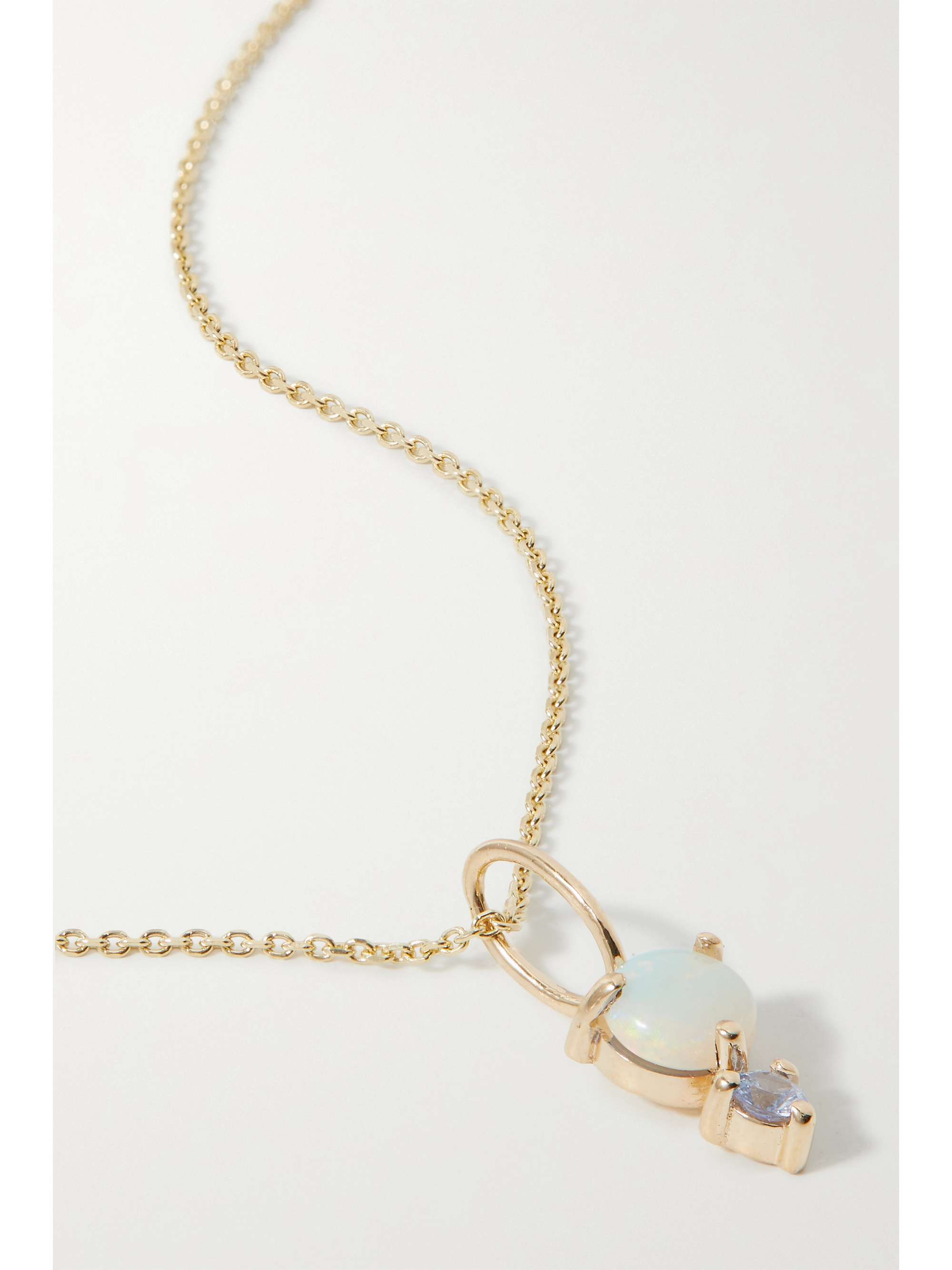 WWAKE Small 14-karat gold, opal and sapphire necklace | NET-A-PORTER