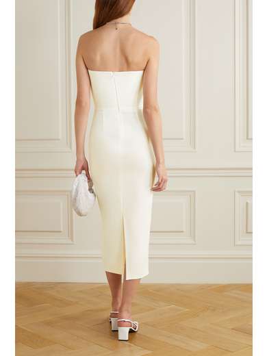 ALEX PERRY Callan strapless crepe midi dress | NET-A-PORTER