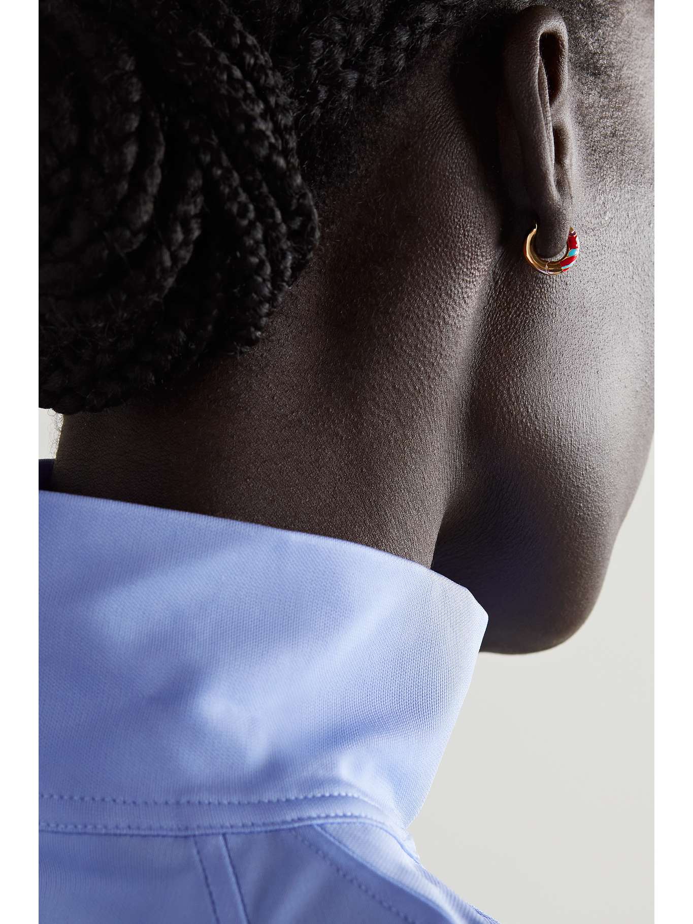 ALISON LOU Trippy 14-karat gold and enamel hoop earrings | NET-A-PORTER