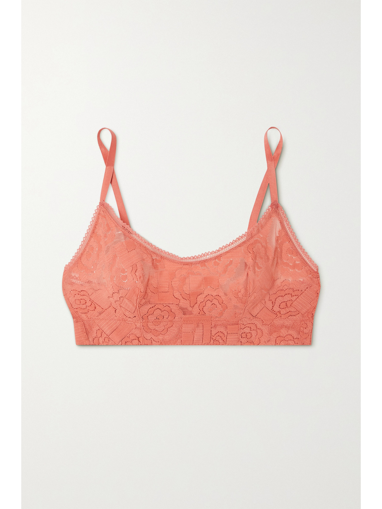 Eres Brunette Stretch-leavers Lace Soft-cup Bra In Pink | ModeSens