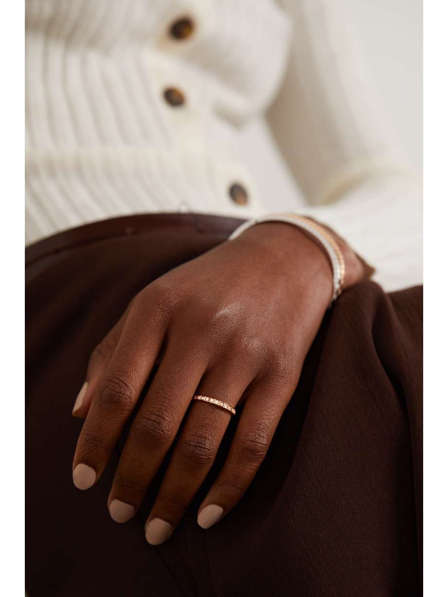Gold Ice Cube 18-karat rose gold diamond ring | CHOPARD | NET-A-PORTER