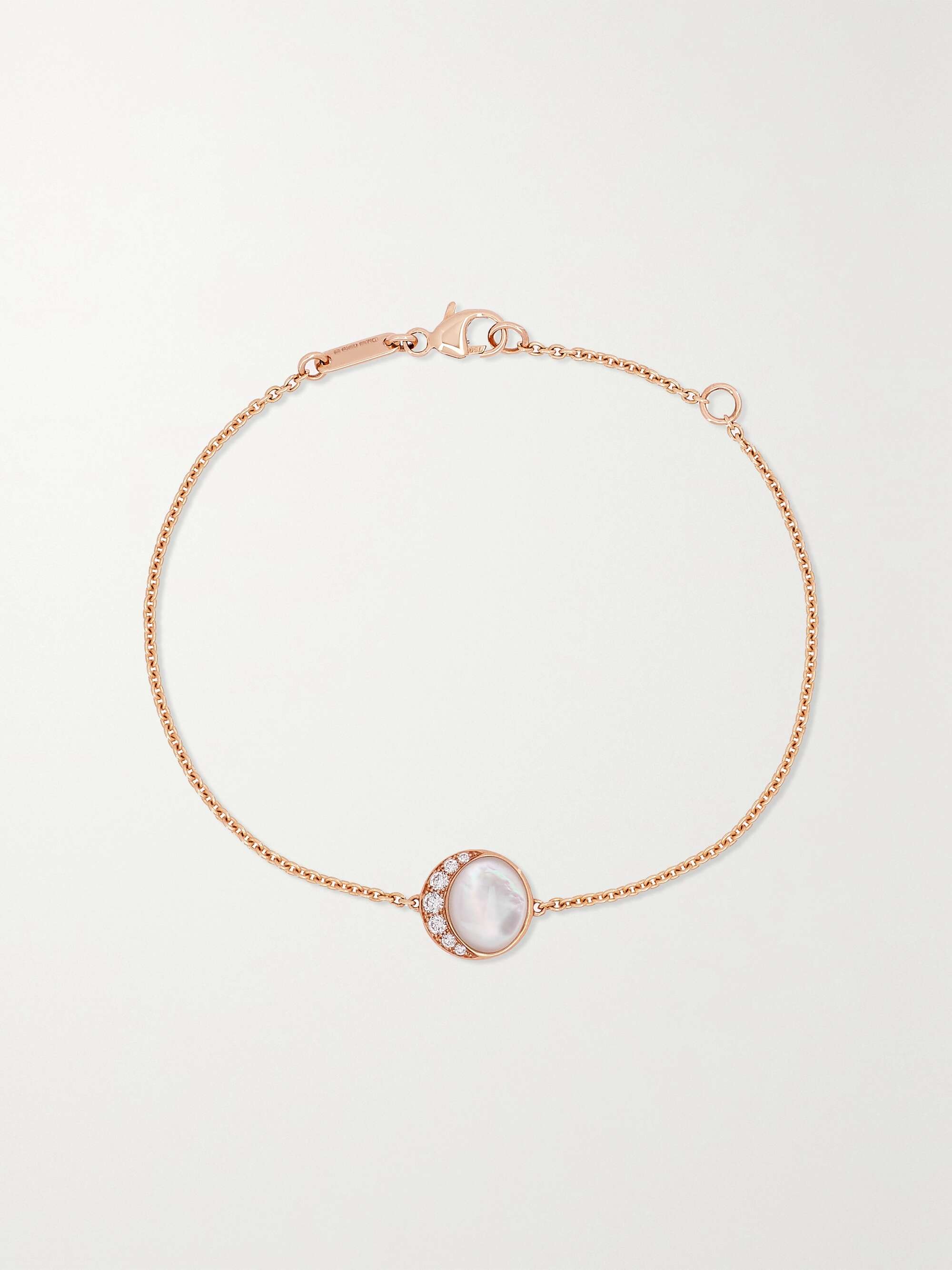 DAVID MORRIS Fortuna 18-karat rose gold, mother-of-pearl and diamond ...