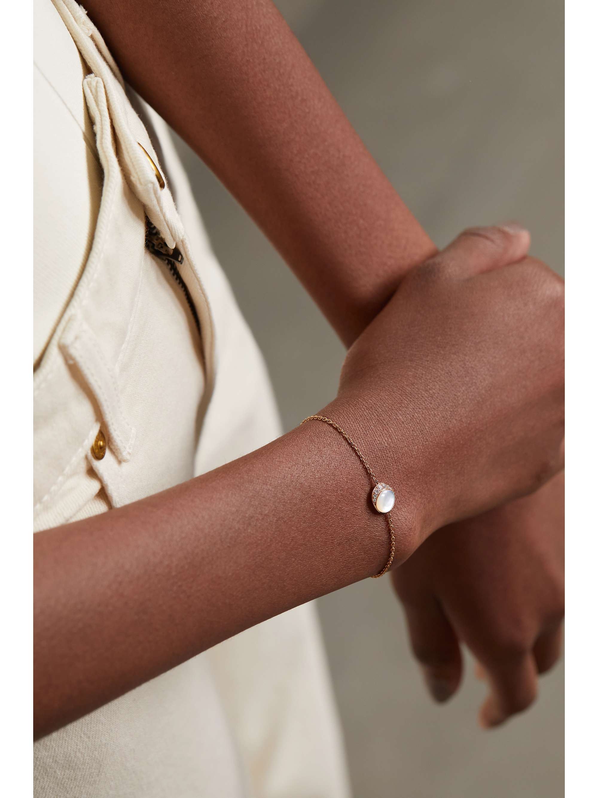 DAVID MORRIS Fortuna 18-karat rose gold, mother-of-pearl and diamond ...