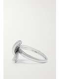 DAVID MORRIS Beaux Small 18-karat white gold diamond ring | NET-A-PORTER