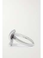 DAVID MORRIS Beaux Small 18-karat white gold diamond ring | NET-A-PORTER