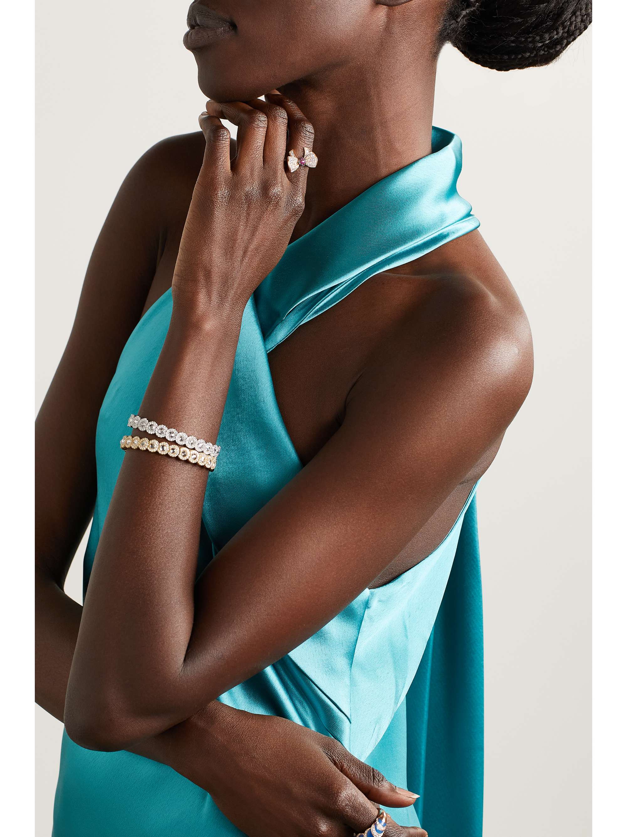 DAVID MORRIS Beaux Small 18-karat rose gold, diamond and ruby ring | NET-A-PORTER