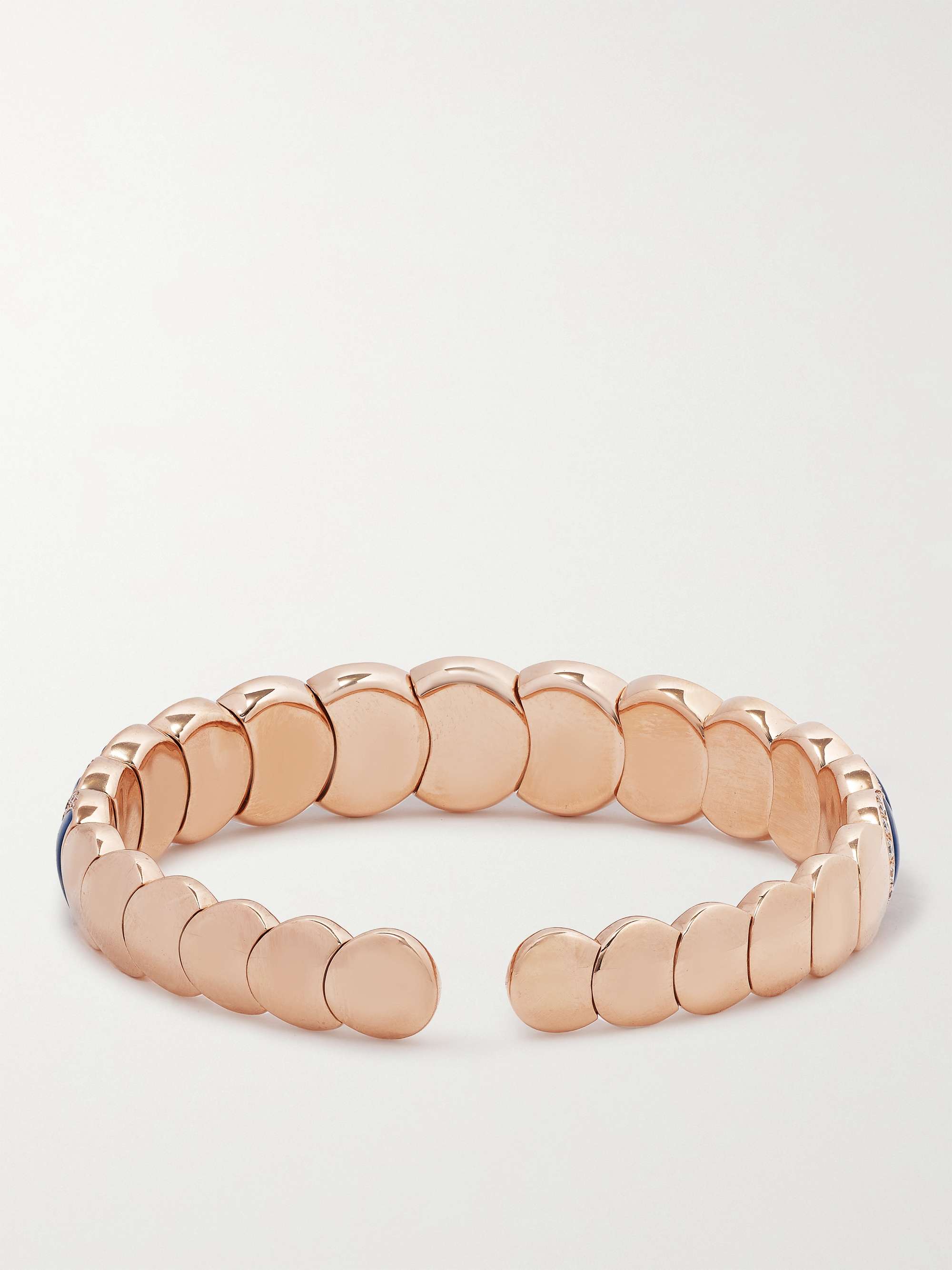 DAVID MORRIS Fortuna 18-karat rose gold, agate and diamond cuff | NET-A ...