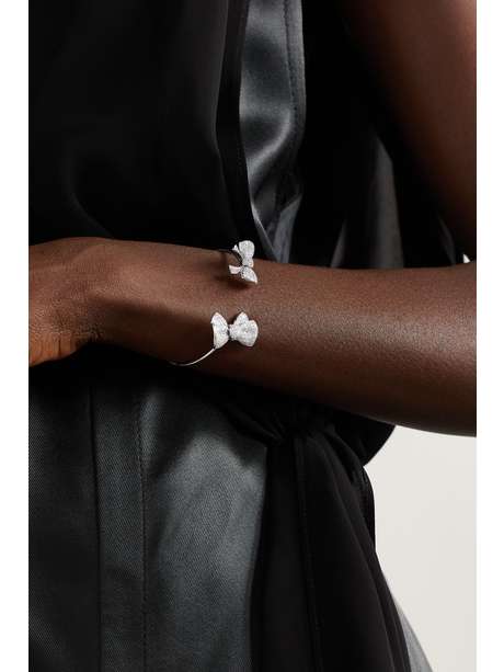 Gold Beaux 18-karat white gold diamond bangle | DAVID MORRIS | NET-A-PORTER