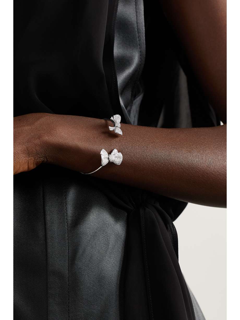 Gold Beaux 18-karat white gold diamond bangle | DAVID MORRIS | NET-A-PORTER