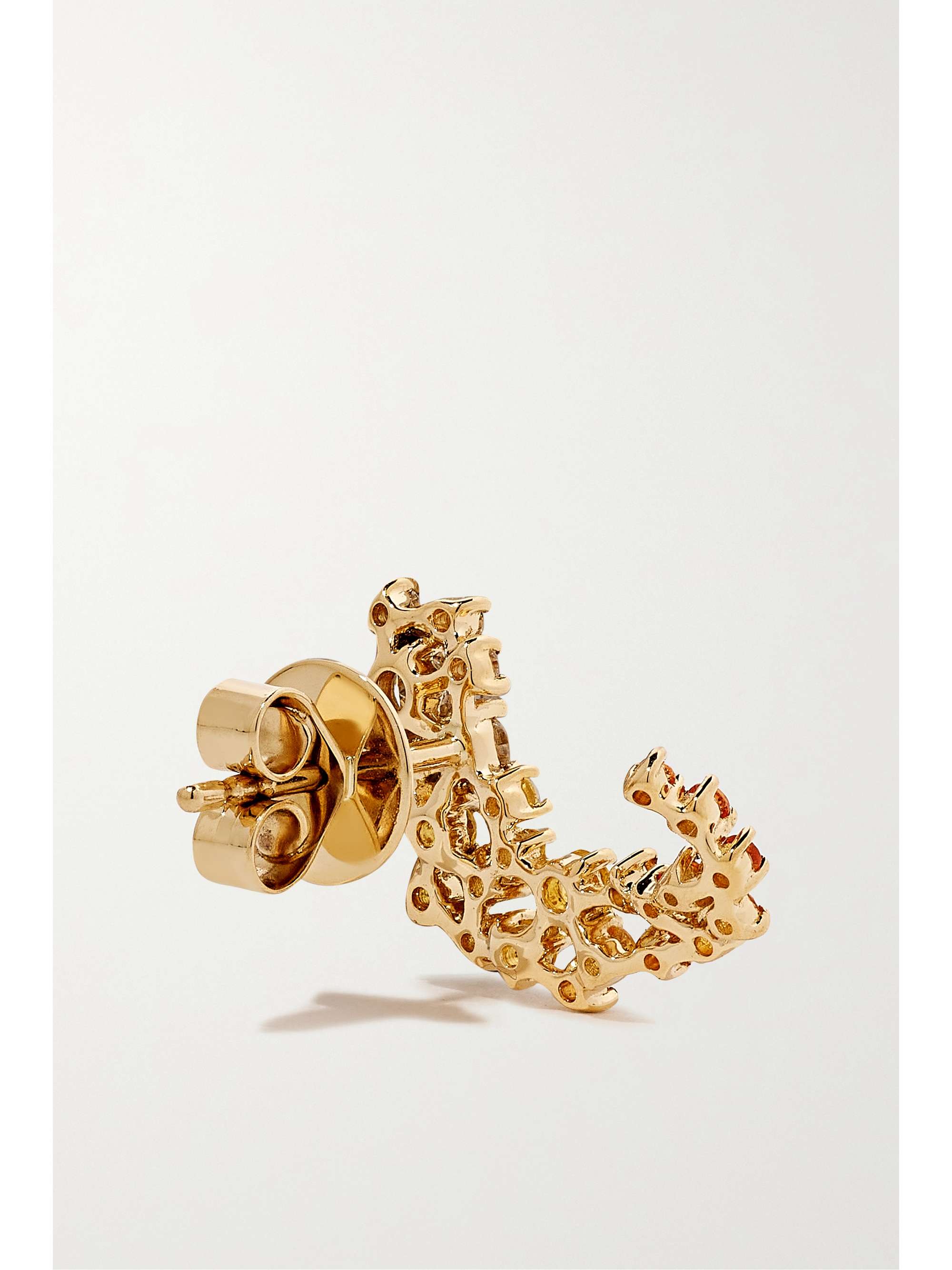 Gold Scatter 18-karat gold, sapphire and diamond earrings | ANANYA ...