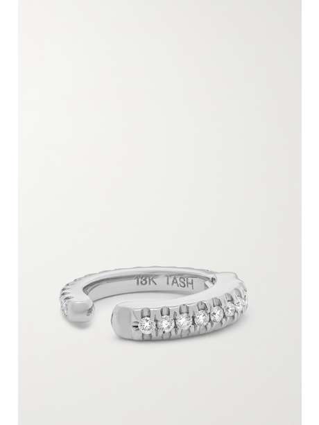 MARIA TASH Eternity 18-karat white gold diamond ear cuff | NET-A-PORTER