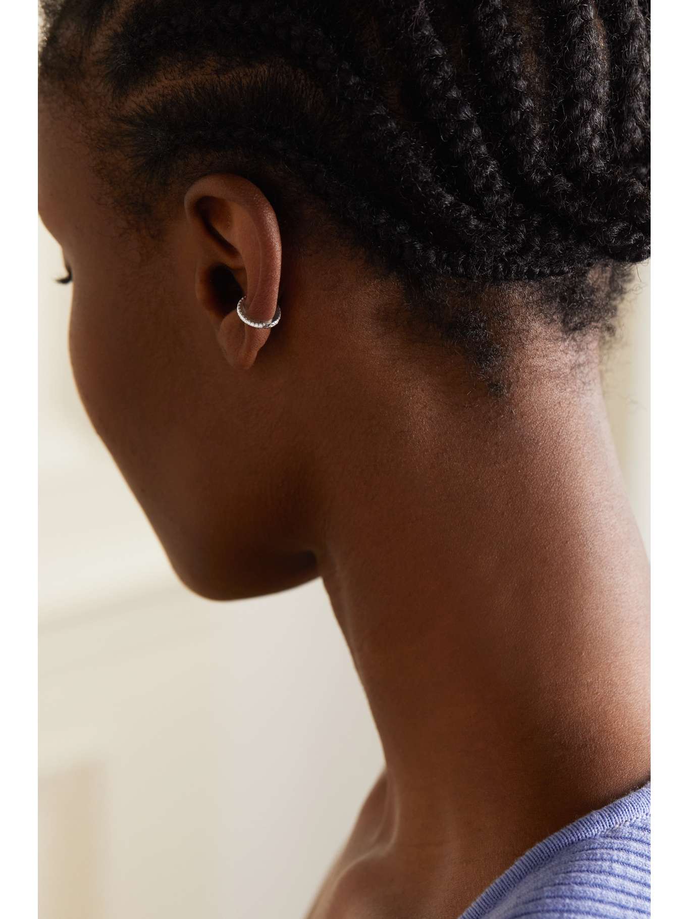 MARIA TASH Eternity 18-karat white gold diamond ear cuff | NET-A-PORTER
