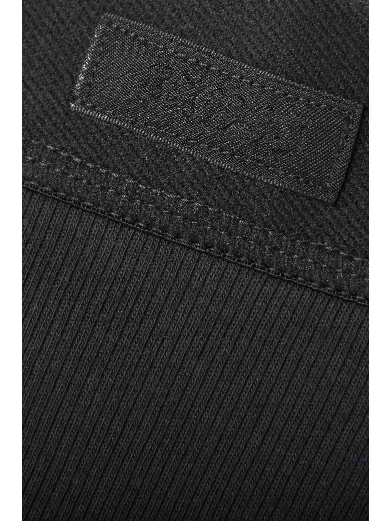 SKIMS Cotton Collection ribbed cotton-blend jersey boxer shorts - Soot ...