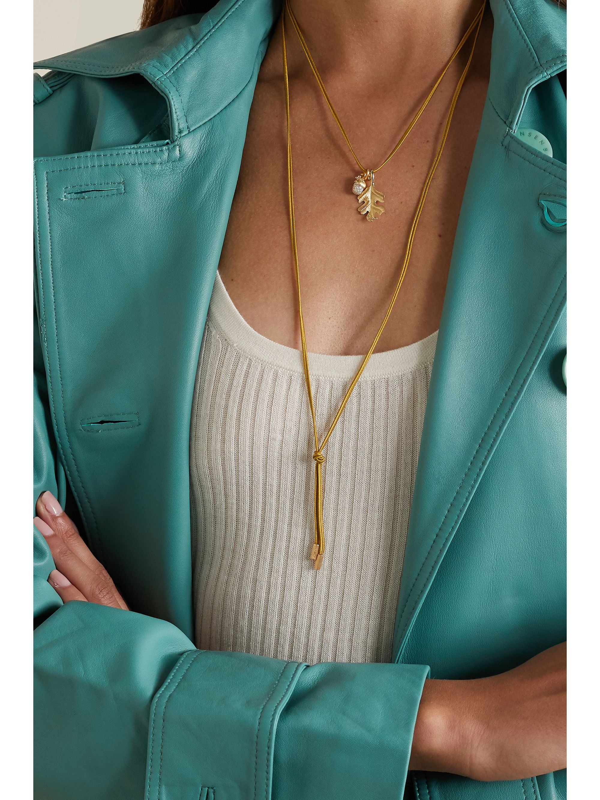 Gold Forest 18-karat gold diamond necklace | OLE LYNGGAARD COPENHAGEN ...