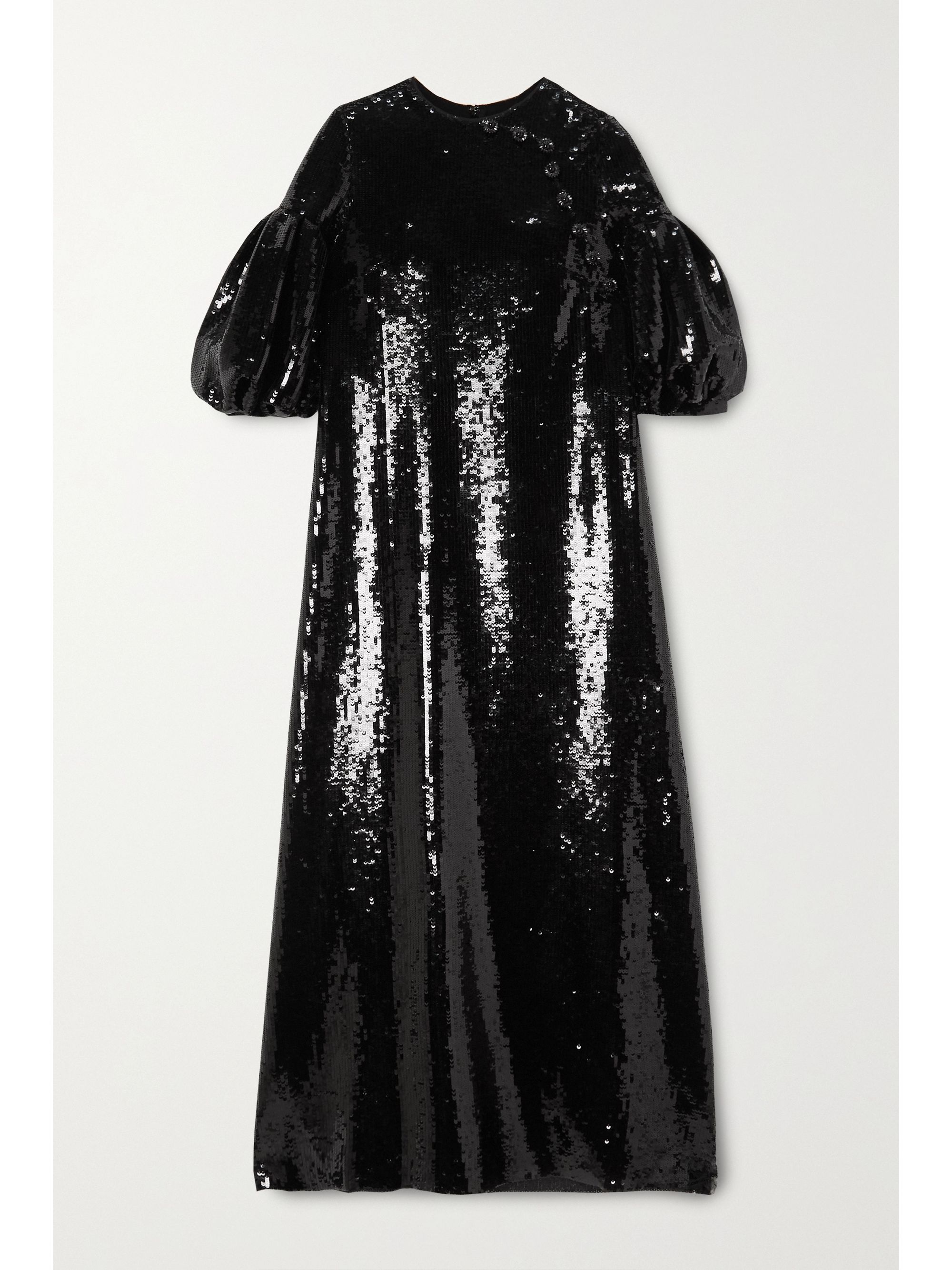 Black Celine sequined georgette maxi dress | Huishan Zhang | NET-A-PORTER