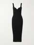 KHAITE Nina ribbed-knit midi dress | NET-A-PORTER