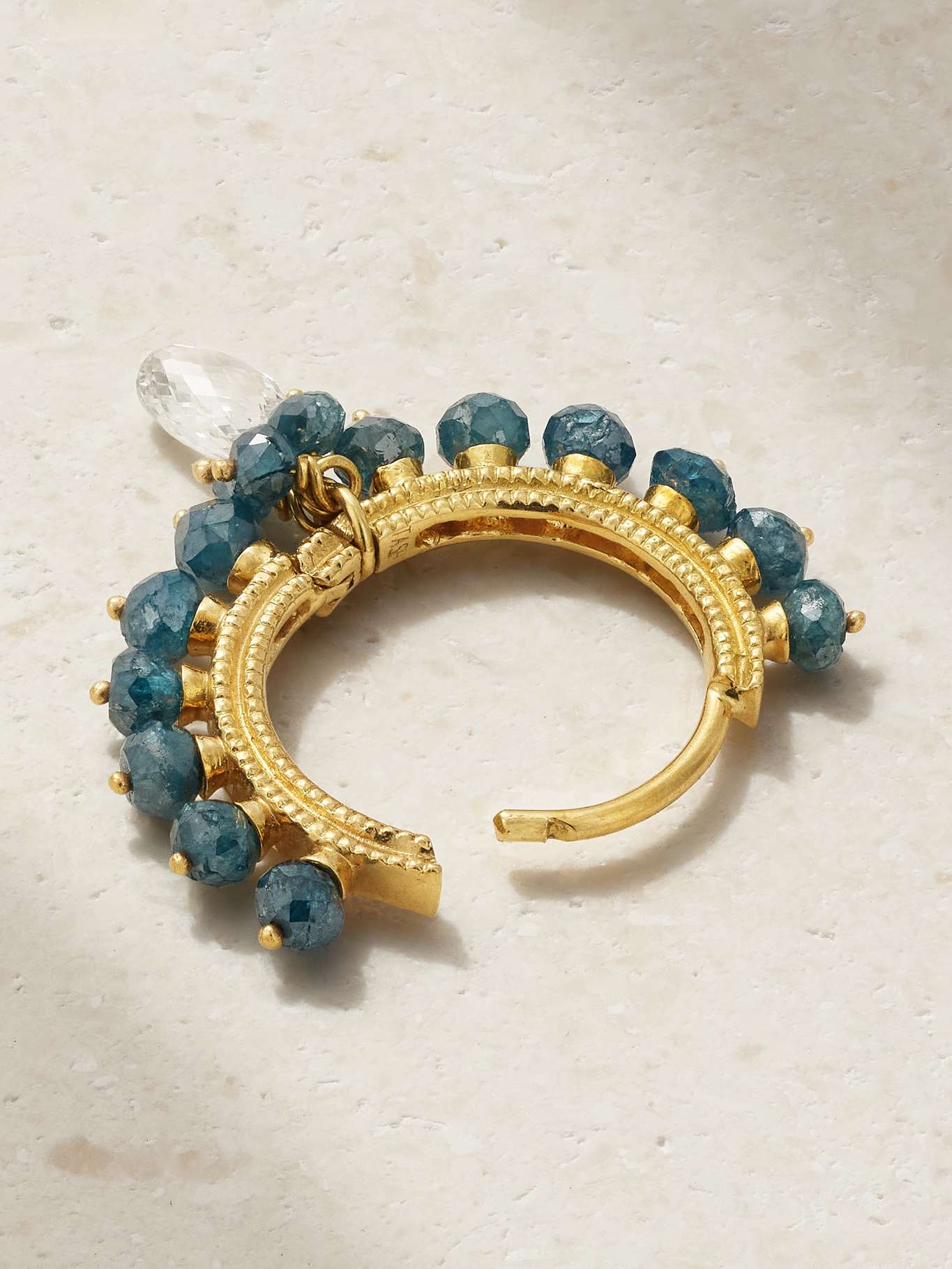 MARIA TASH 9.5mm 18-karat gold diamond hoop earring | NET-A-PORTER