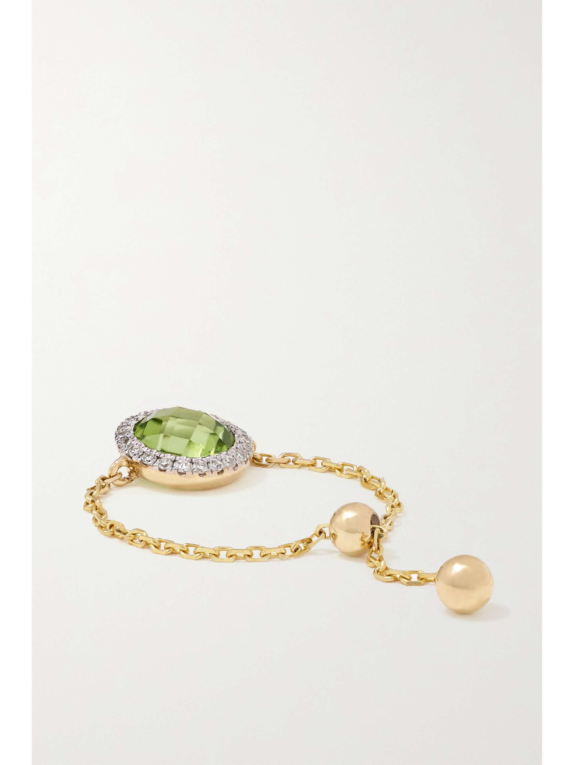Gold 14-karat gold, peridot and diamond ring | ANISSA KERMICHE | NET-A ...