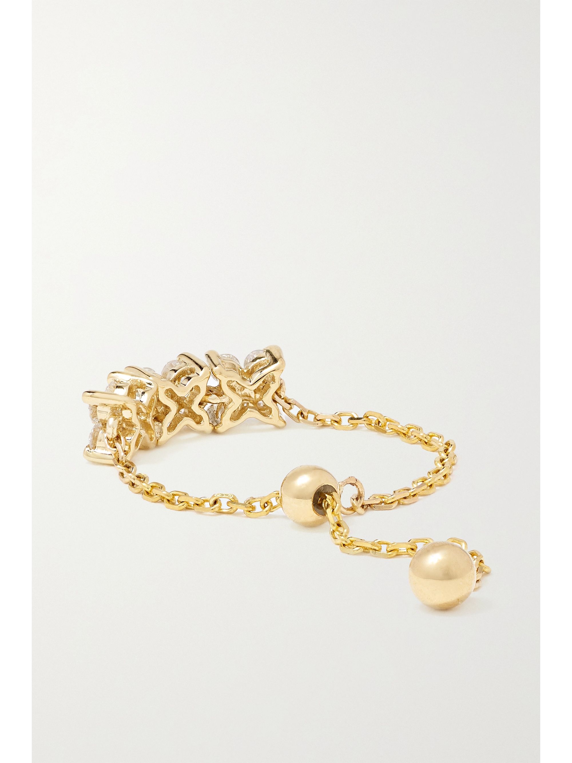 Gold Brontë Doré 14-karat gold diamond ring | ANISSA KERMICHE | NET-A ...
