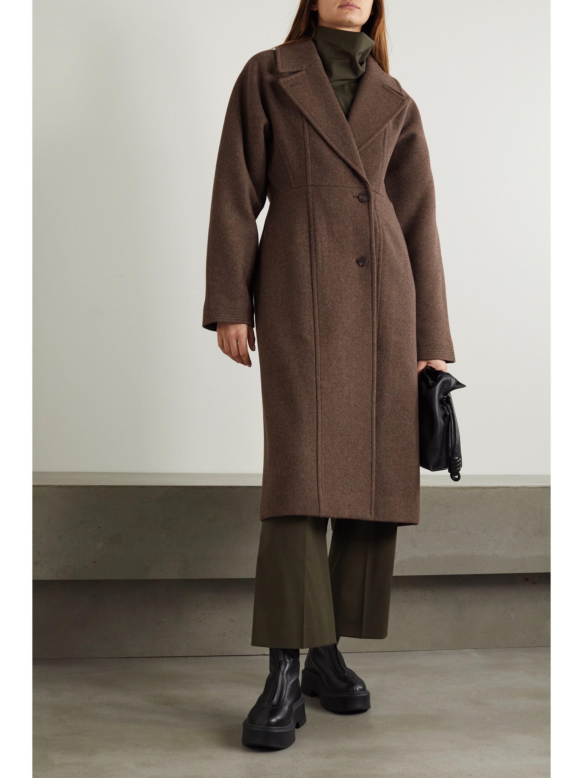 Brown Line wool-blend coat | LE 17 SEPTEMBRE | NET-A-PORTER