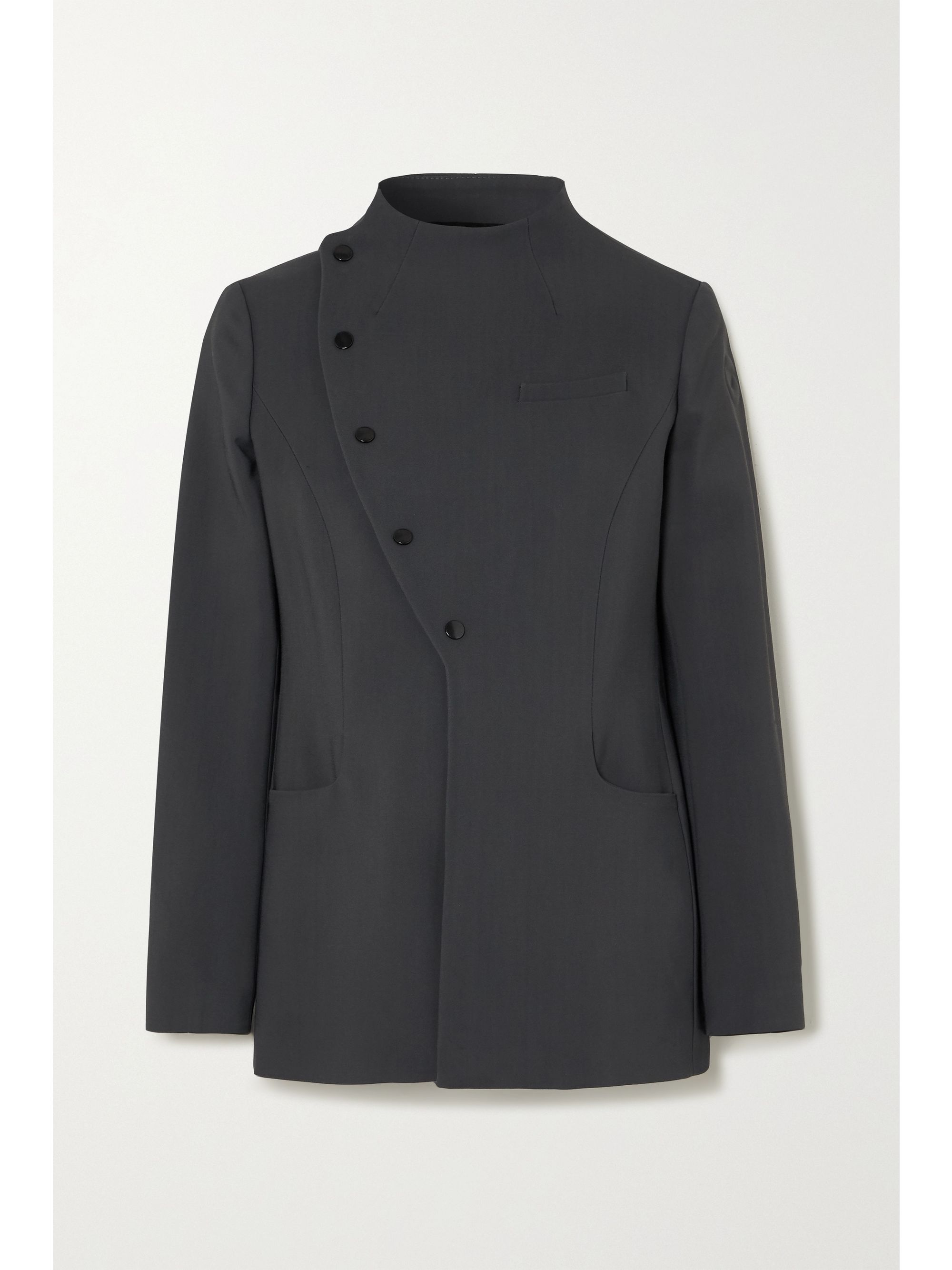 Dark gray Asymmetric woven jacket | COPERNI | NET-A-PORTER