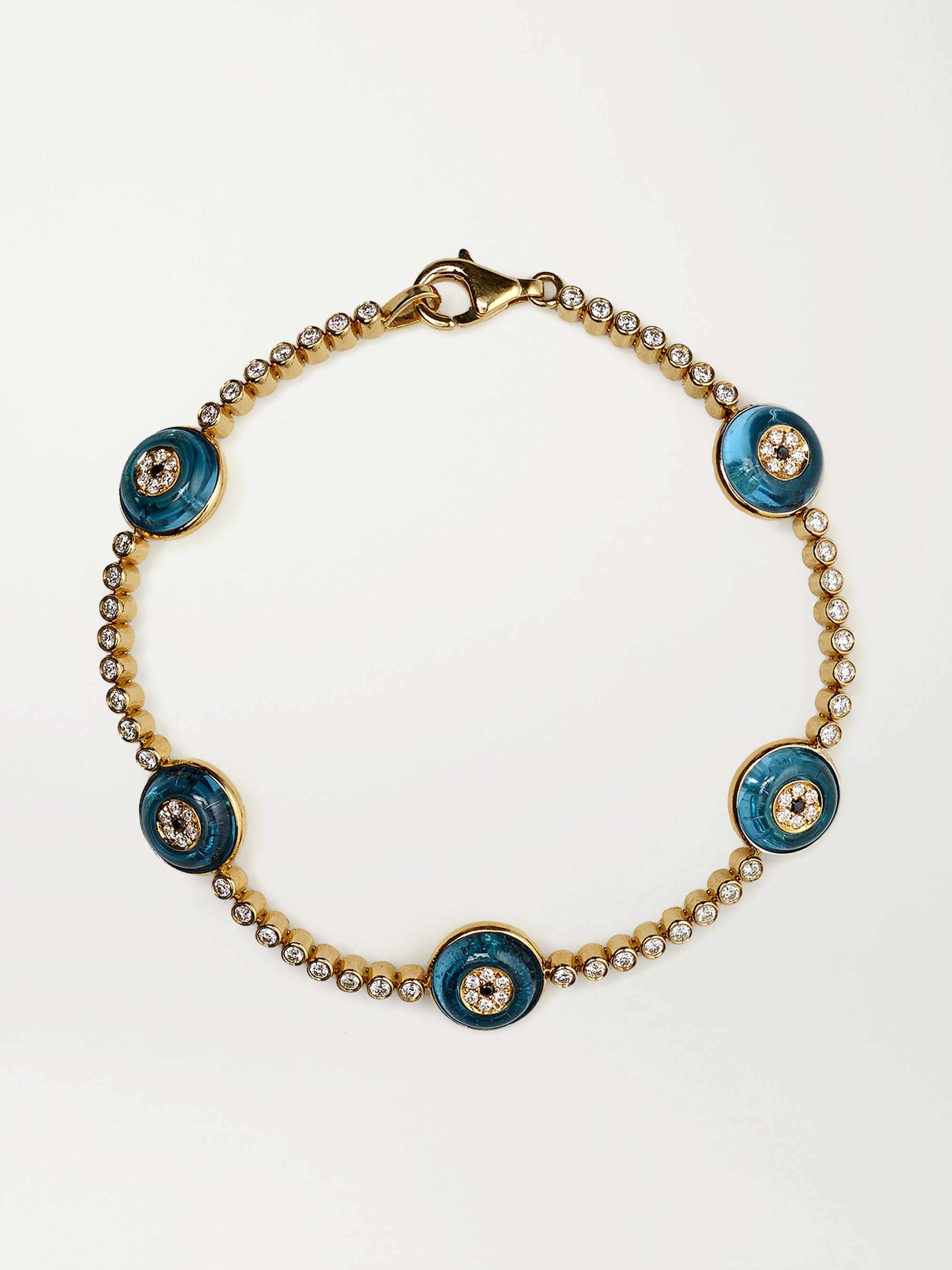 LORRAINE SCHWARTZ 18 karat gold topaz and diamond bracelet NET A PORTER