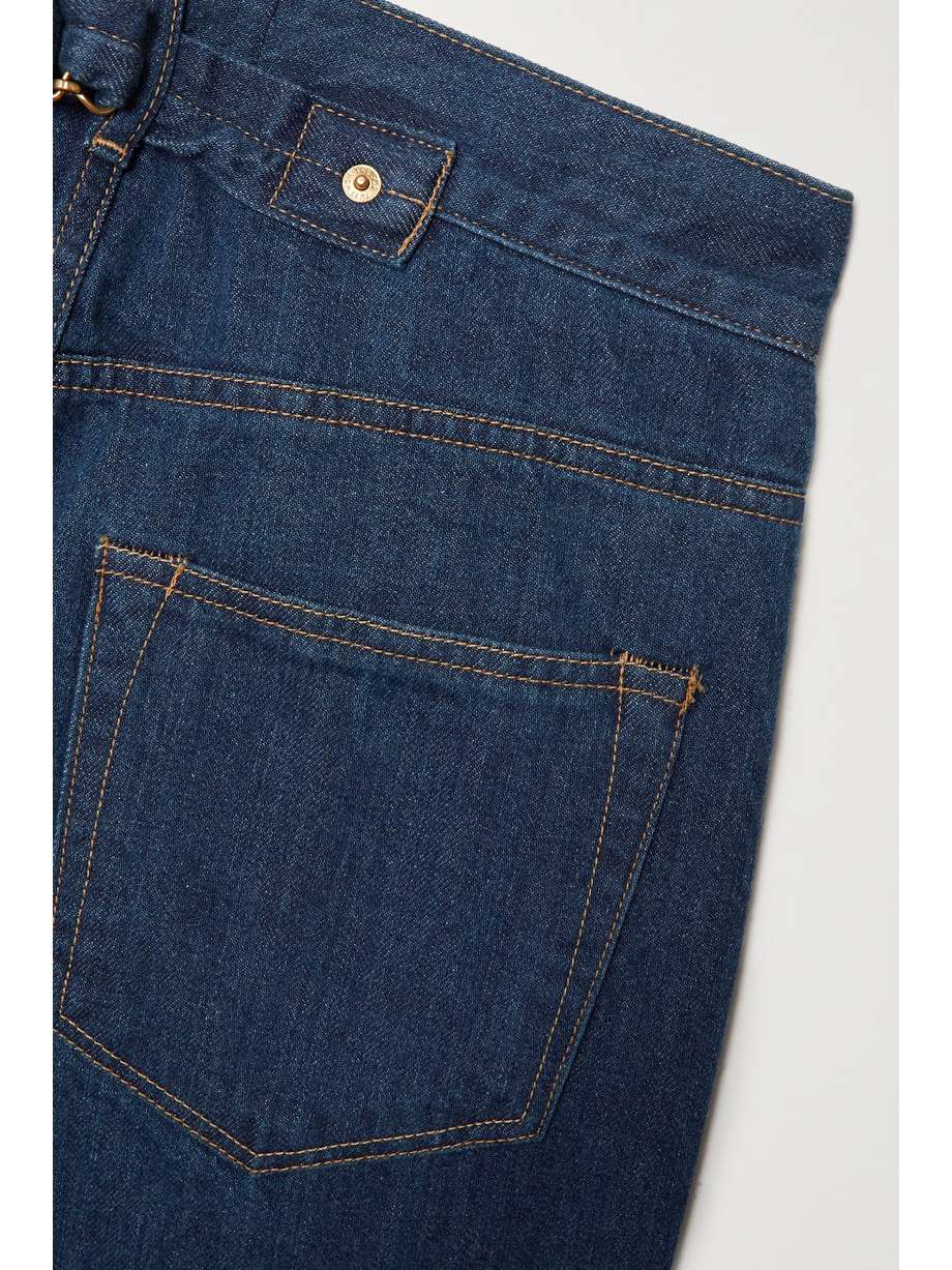 Dark denim Larimar high-rise wide-leg jeans | TU ES MON TRESOR | NET-A ...